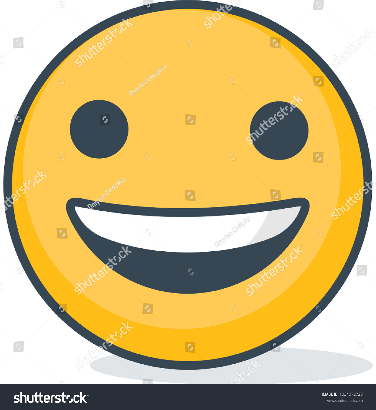 Isolated Joyful Emoticon Stock Vector (Royalty Free) 1034072728