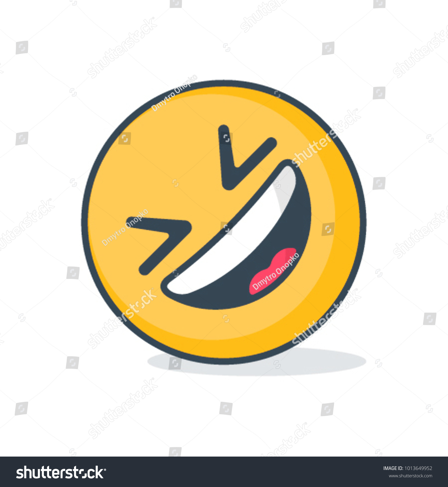 Isolated Lol Emoticon Stock Vector (Royalty Free) 1013649952 | Shutterstock