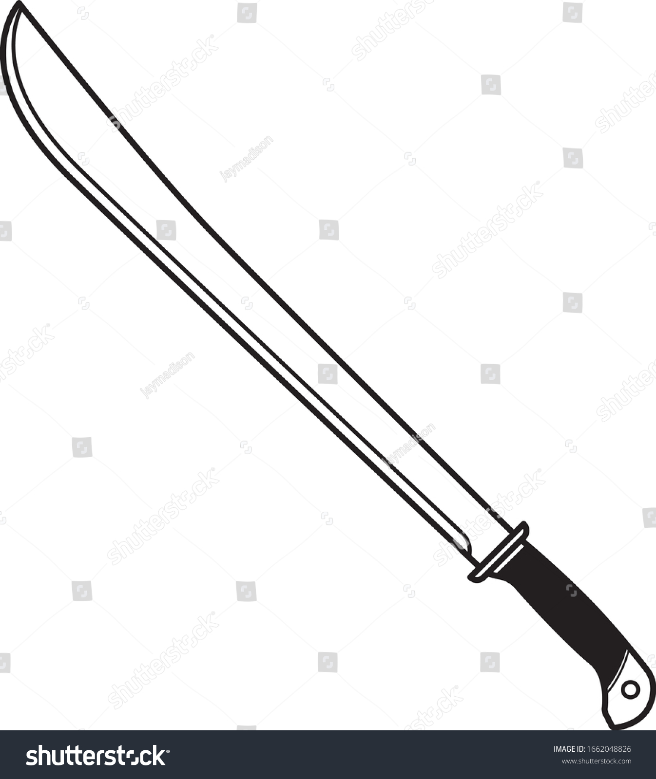 Isolated Machete Blade Vector Stock Vector (Royalty Free) 1662048826 ...