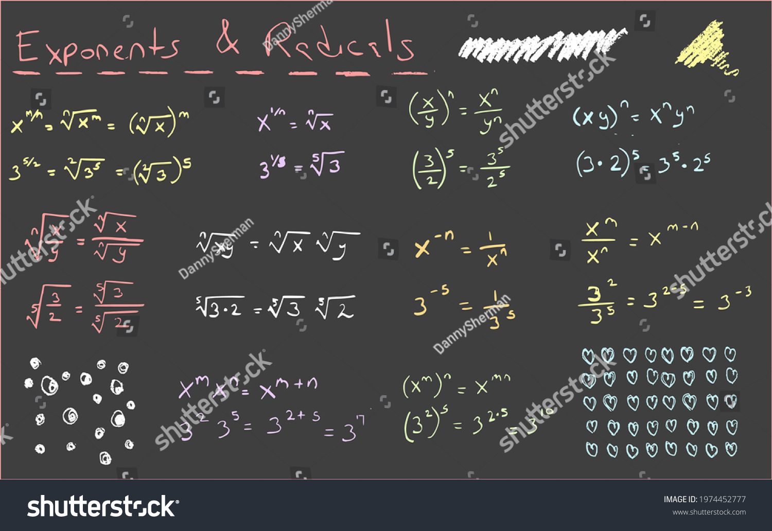 Isolated Math Equations Scribbles Math Problems Stock Vector (Royalty ...