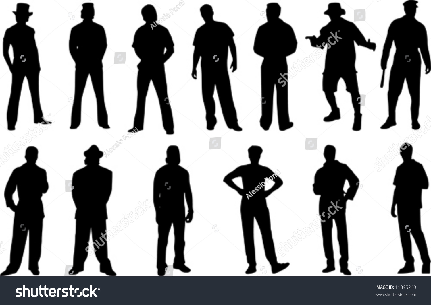 Isolated Men Figure Stock Vector (Royalty Free) 11395240 | Shutterstock