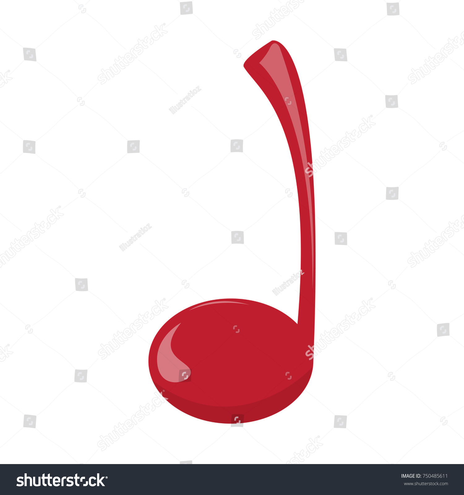 Isolated Musical Note Quarter Note Vector Stock Vector (Royalty Free ...
