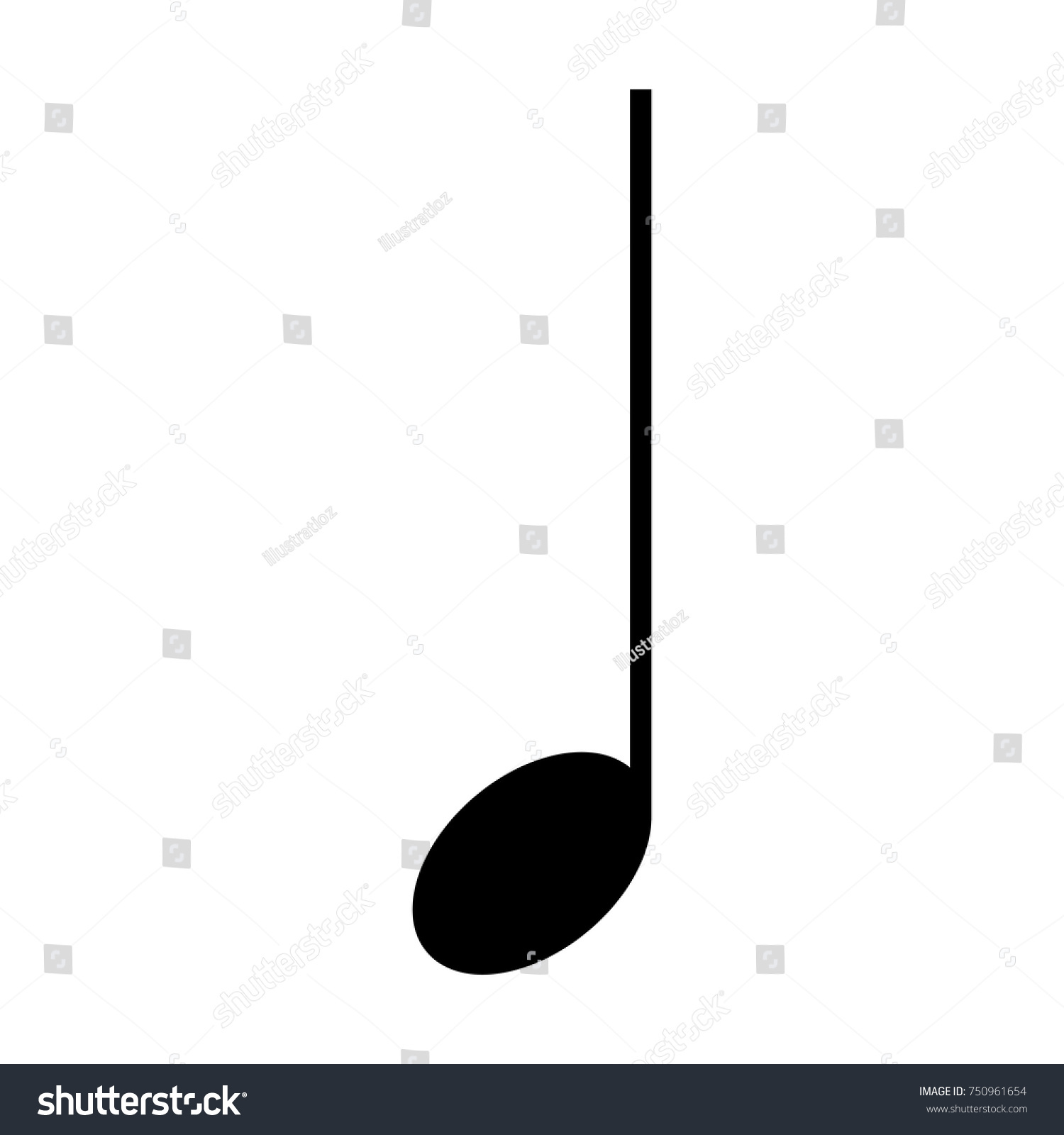 Isolated Musical Note Quarter Note Vector Stock Vector (Royalty Free ...