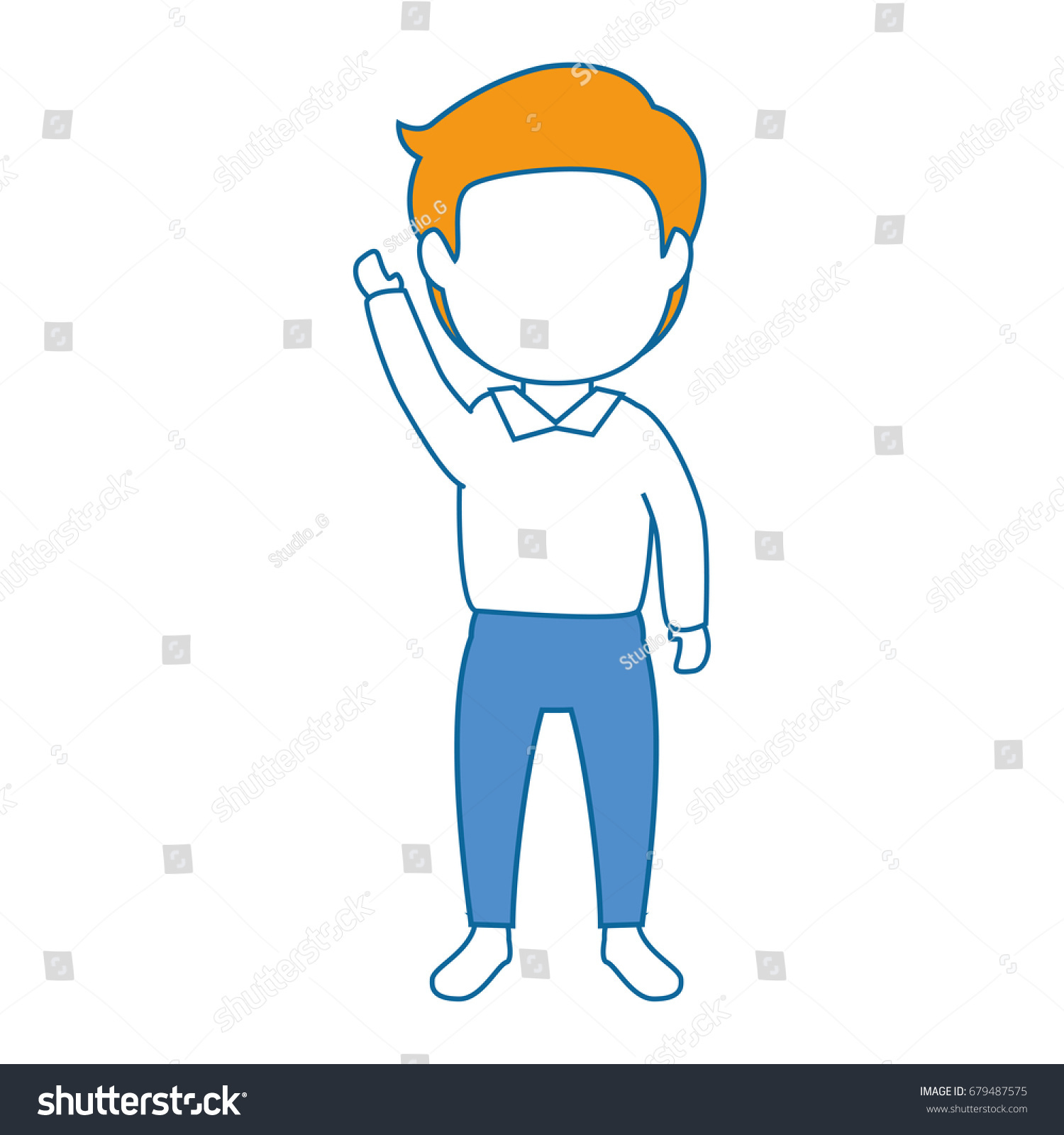 Isolated Office Man Standing Stock Vector (Royalty Free) 679487575 ...