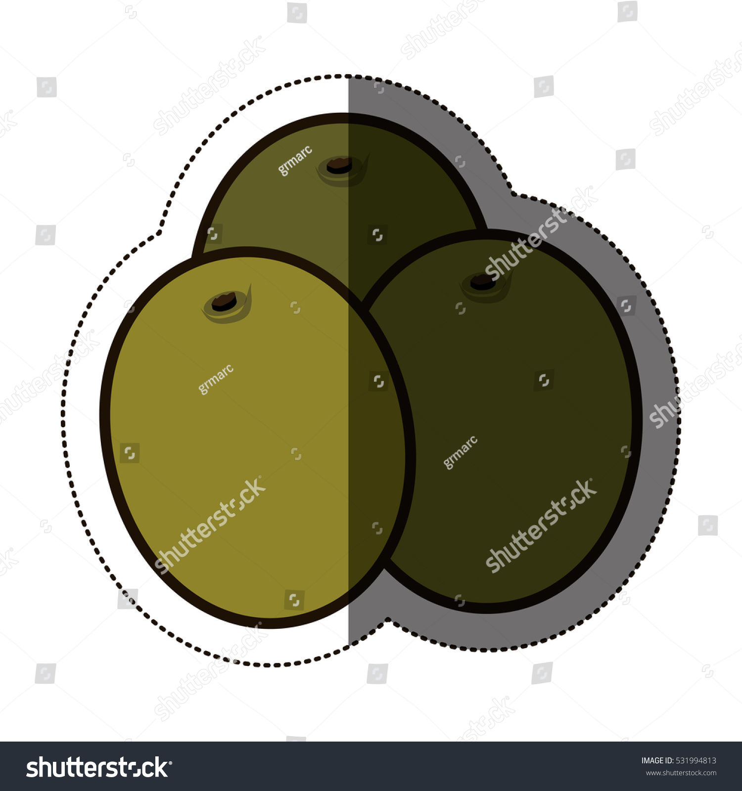 Isolated Olive Fruit Design Stock Vector (Royalty Free) 531994813 ...
