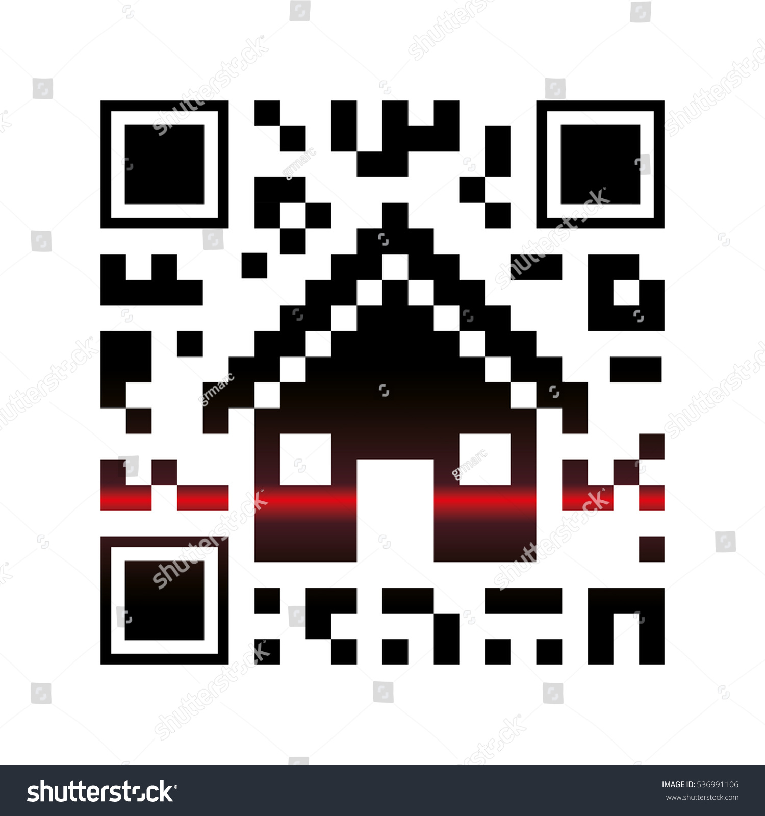 Isolated Qr Code House Design Stock Vector (Royalty Free) 536991106 ...