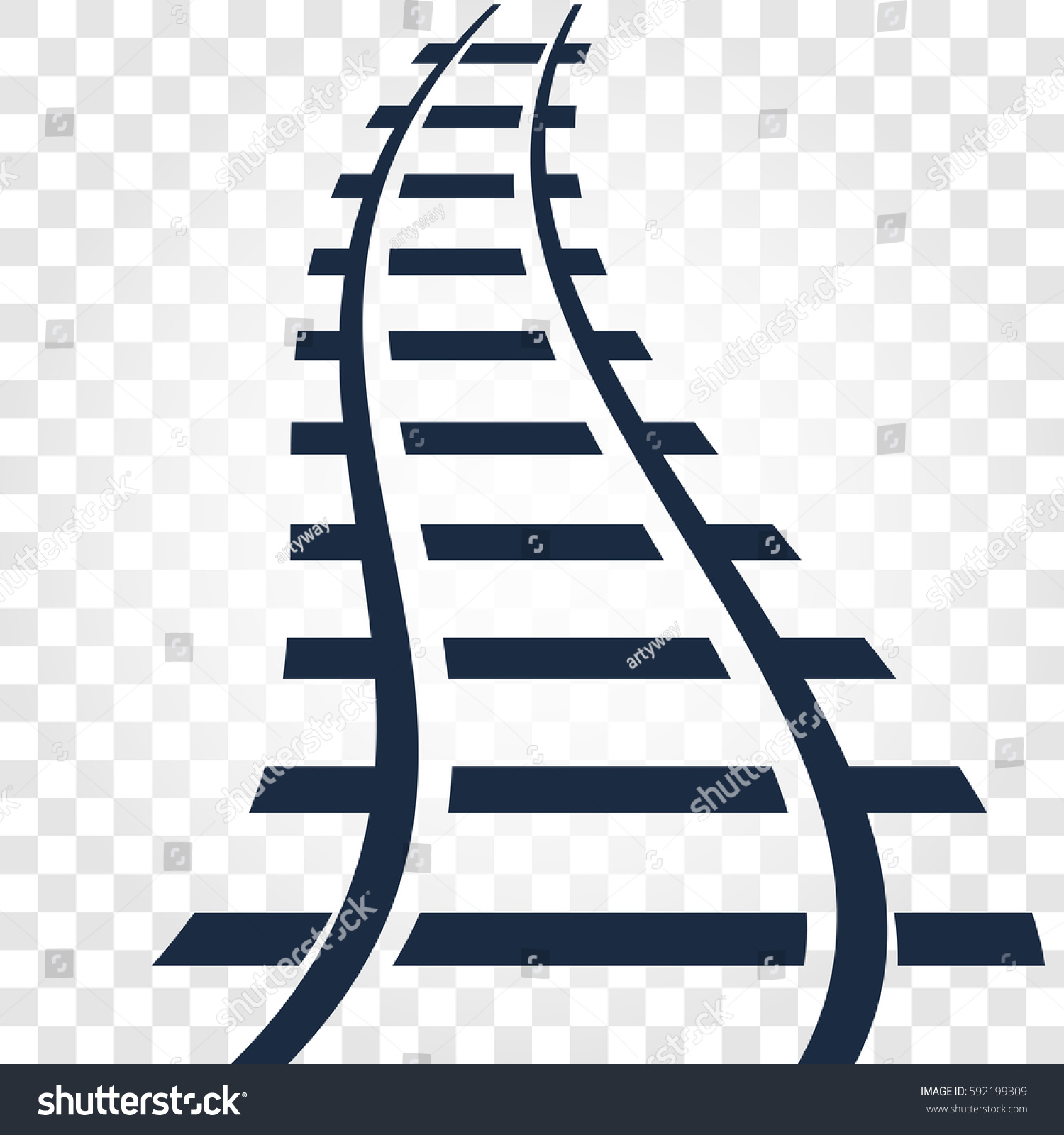 Isolated Rails Railway Top View Ladder Stock Vector (Royalty Free ...