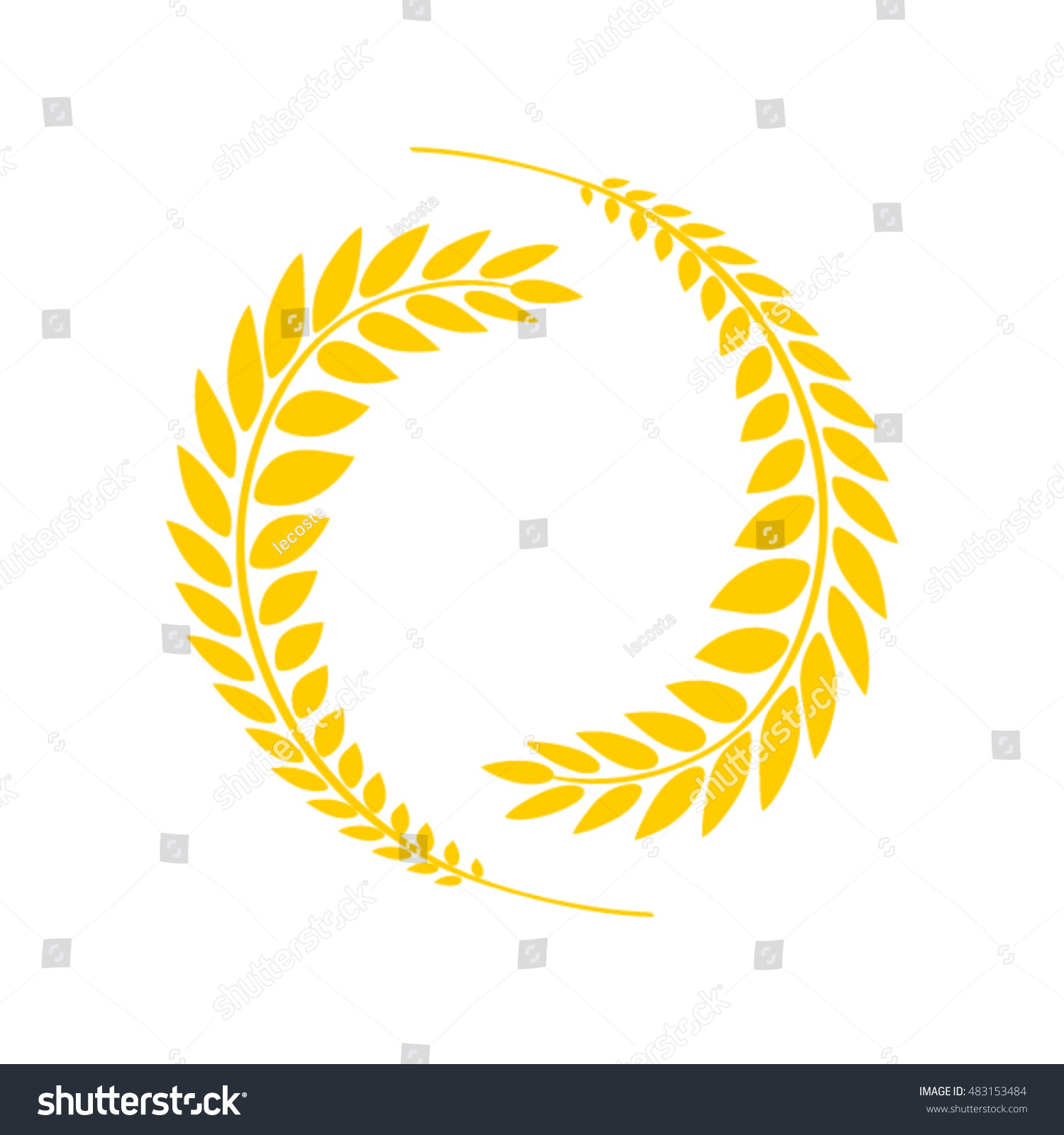 Isolated Round Shape Abstract Agricultural Vector Stock Vector ...