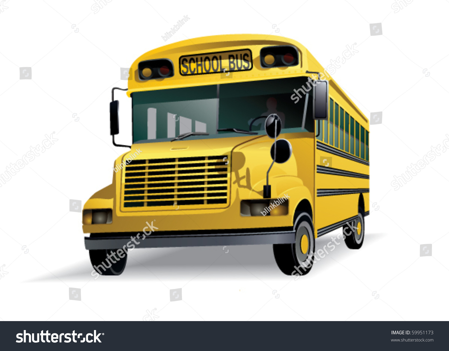 Isolated School Bus Stock Vector (Royalty Free) 59951173 | Shutterstock
