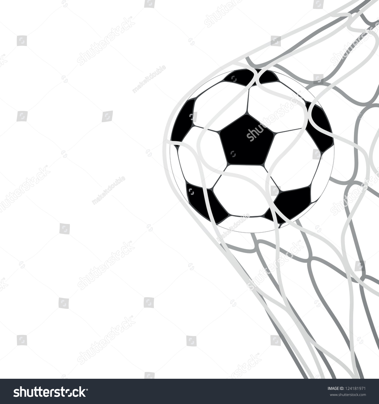 Isolated Soccer Ball Goal Net Vector Stock Vector (Royalty Free ...
