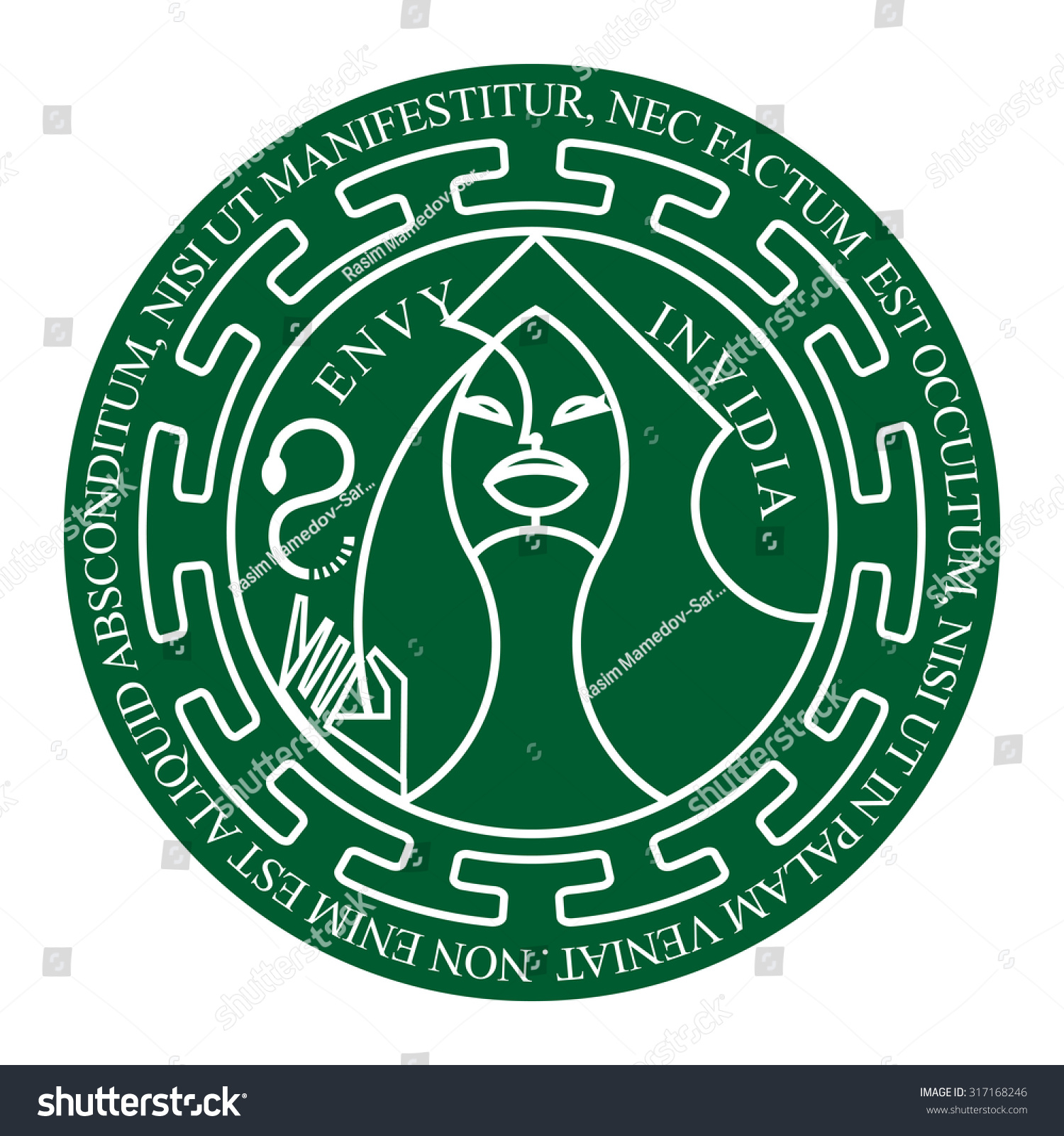 Isolated Stamp Deadly Sin Envy Stock Vector (Royalty Free) 317168246