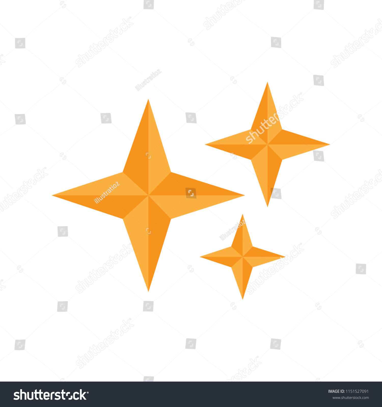 Isolated Star Shape Icon Stock Vector (Royalty Free) 1151527091 ...