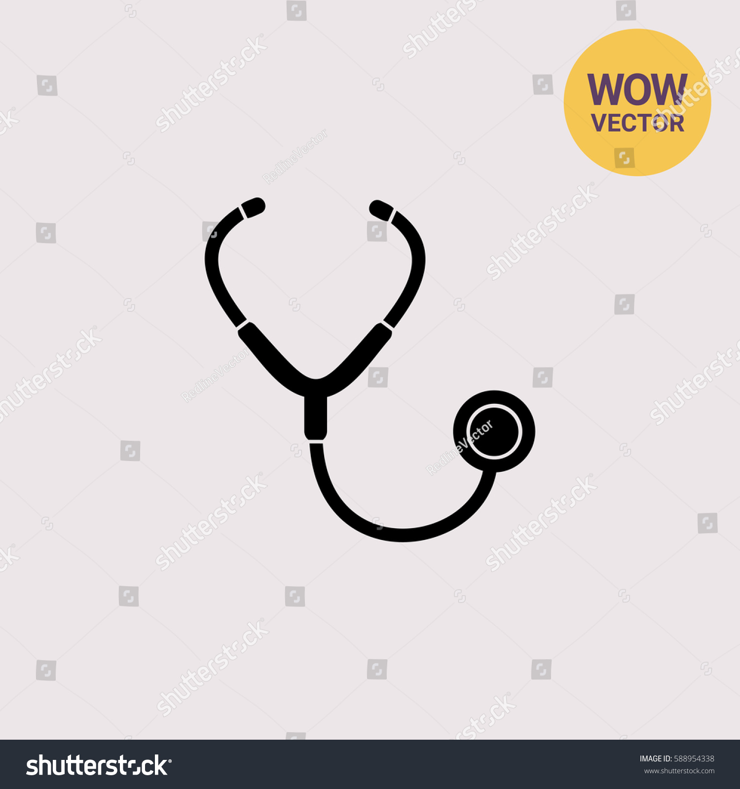 Isolated Stethoscope Icon Stock Vector (Royalty Free) 588954338