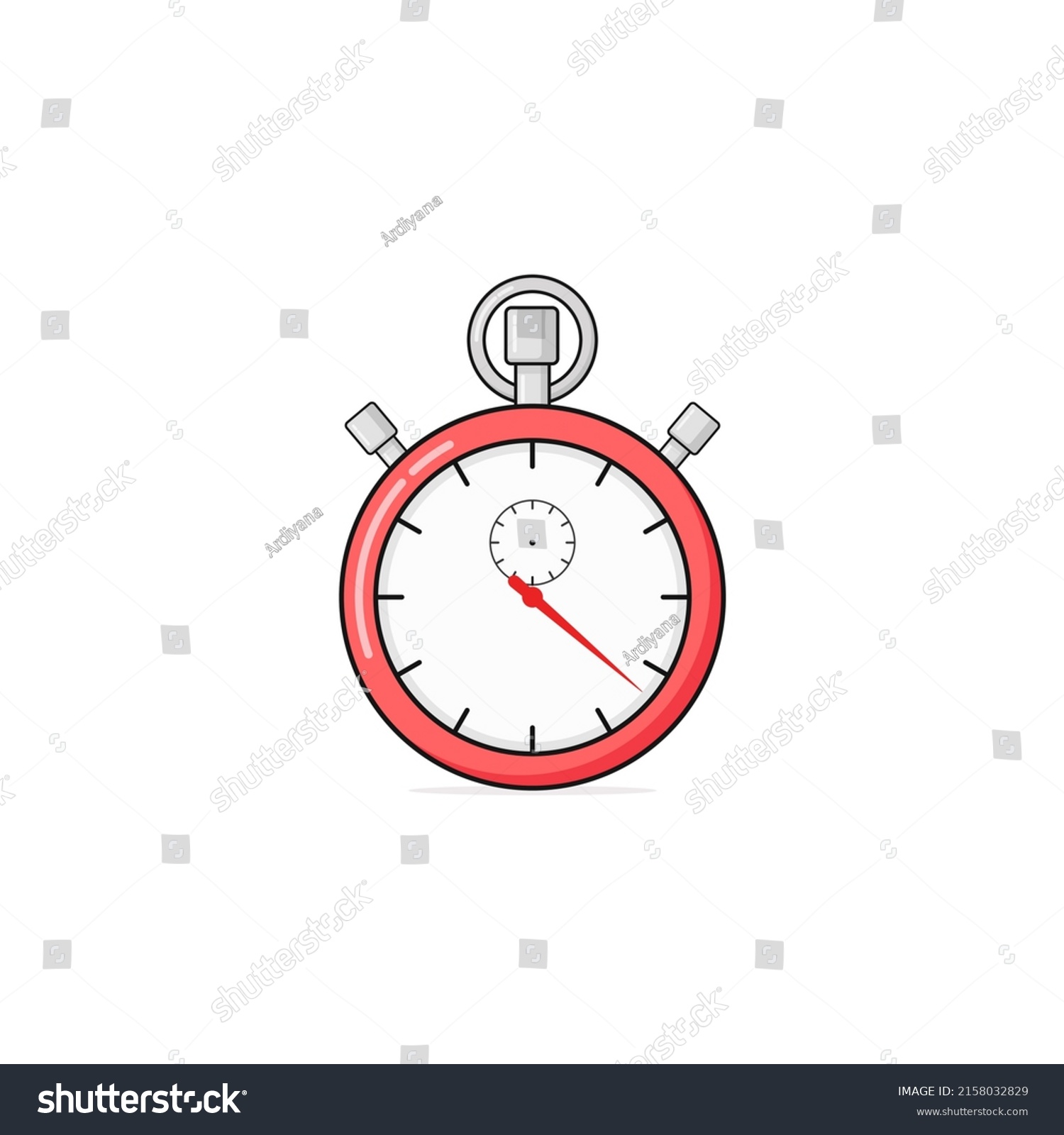 Isolated Stopwatch Cartoon Vector Graphics Stock Vector (Royalty Free ...