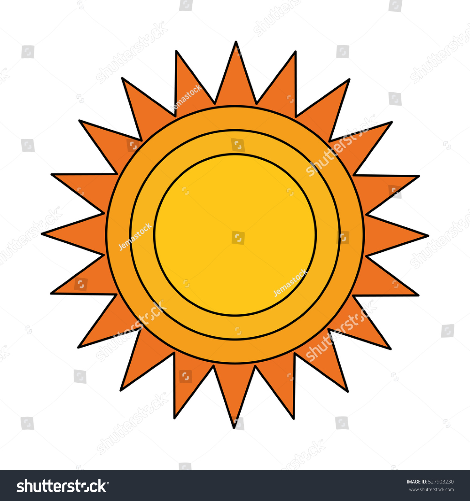 Isolated Sun Design Stock Vector (Royalty Free) 527903230 | Shutterstock