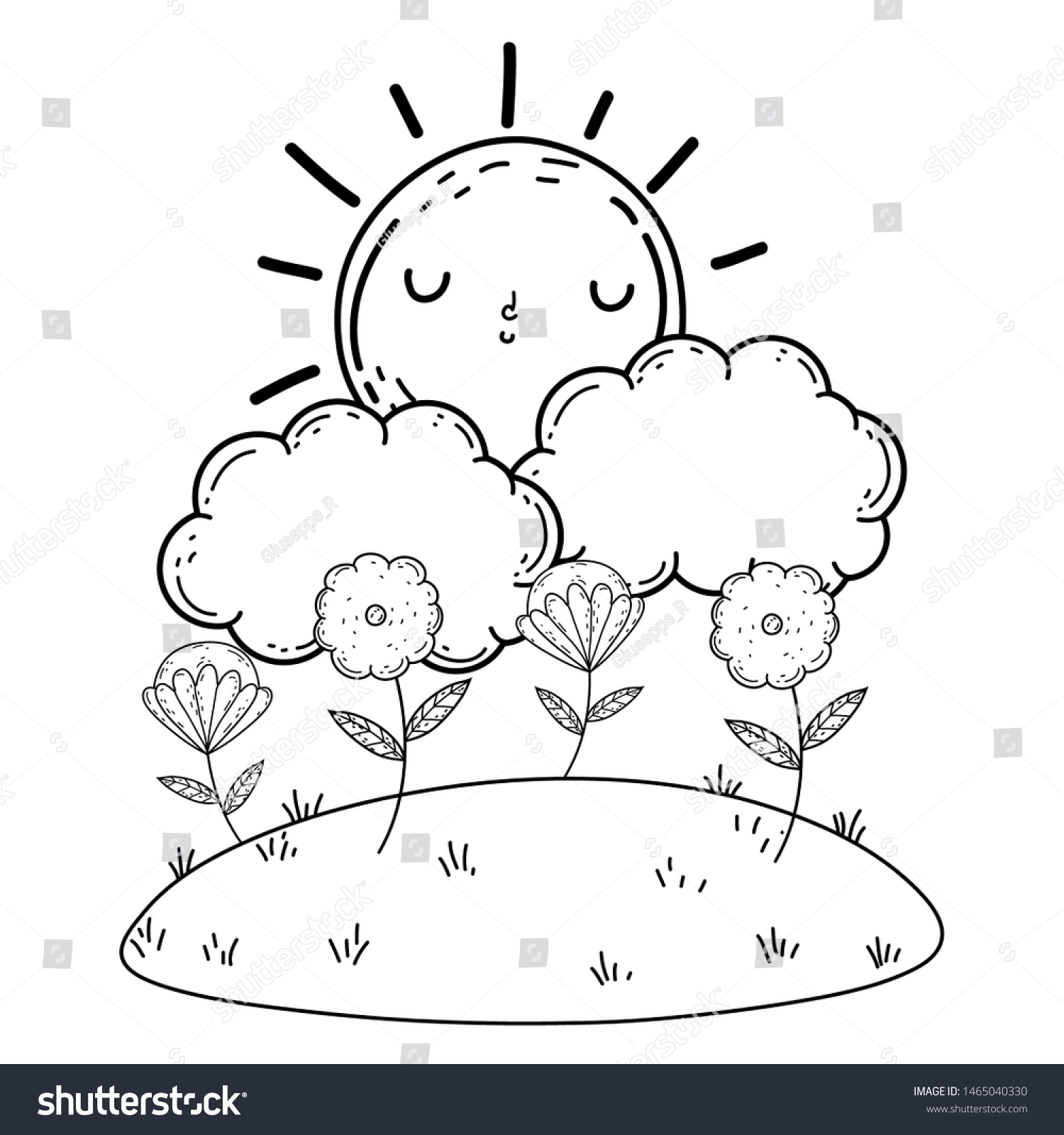 Isolated Sun Draw Cartoon Vector Design Stock Vector (Royalty Free ...