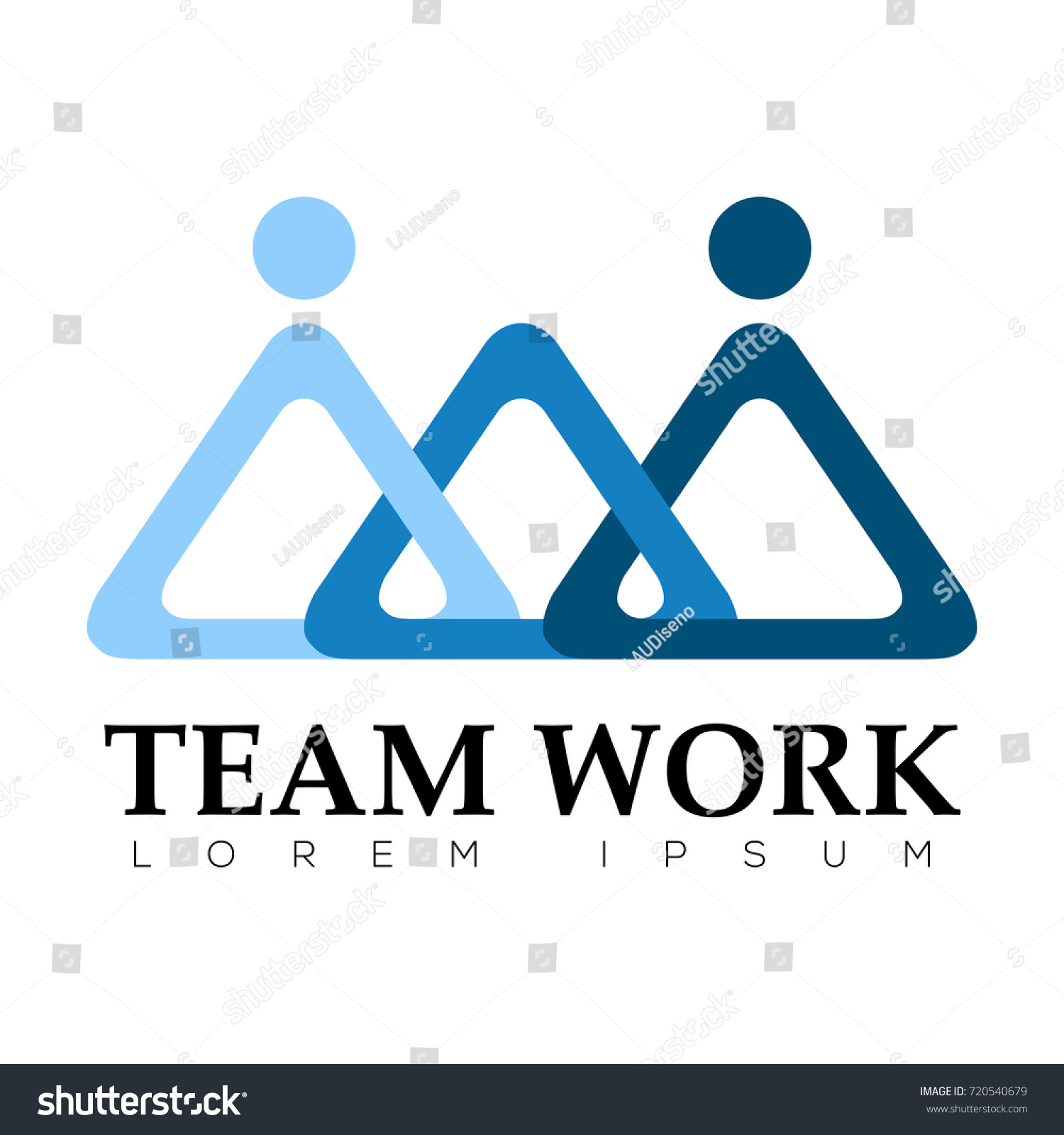Isolated Teamwork Logo On White Background Stock Vector (Royalty Free ...