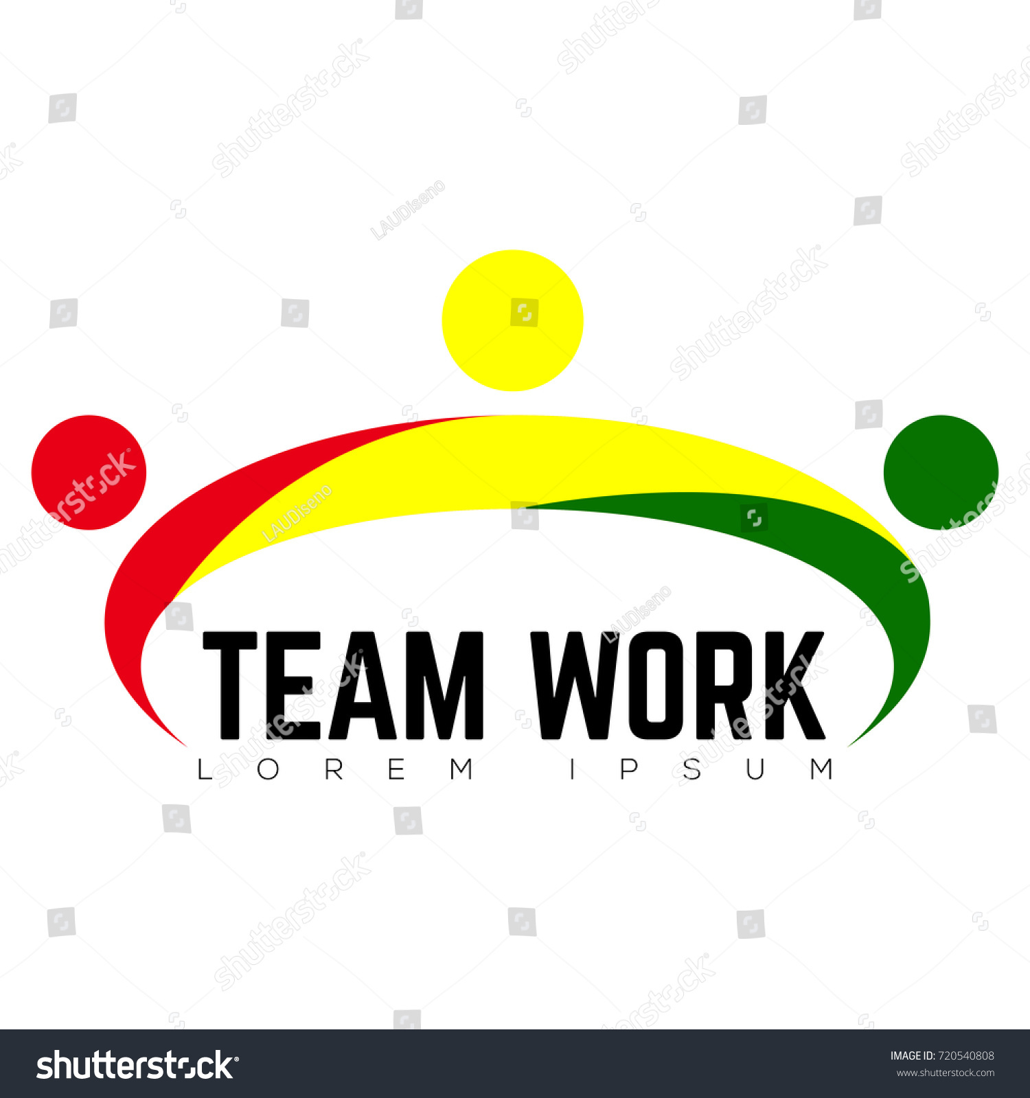 Isolated Teamwork Logo On White Background Stock Vector (Royalty Free ...