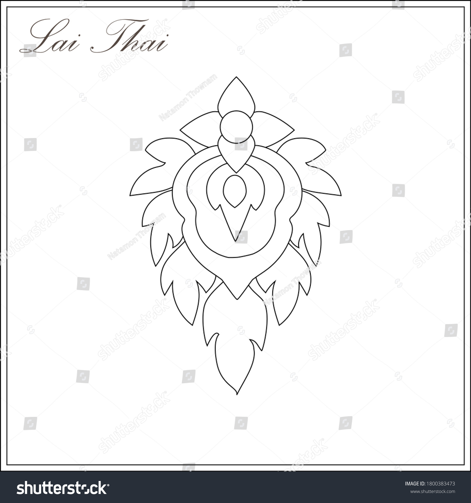 Isolated Thai Pattern Vector Laithai Design Stock Vector (Royalty Free ...