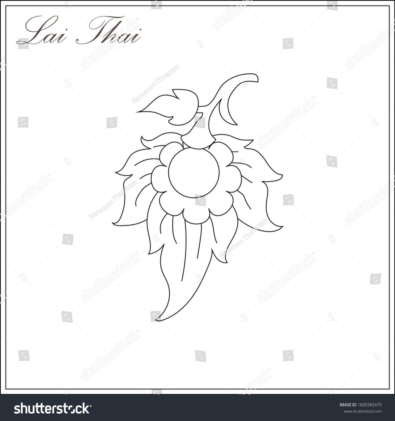 Isolated Thai Pattern Vector Laithai Design Stock Vector (Royalty Free ...