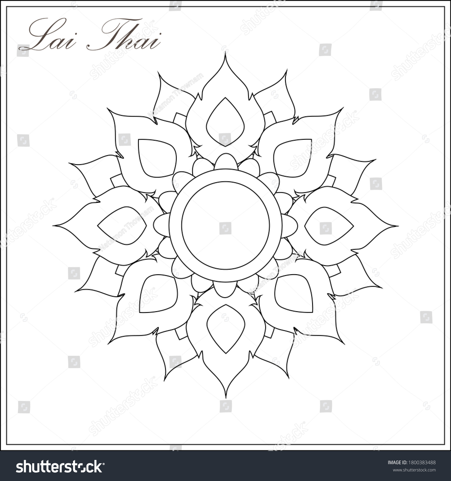 Isolated Thai Pattern Vector Laithai Design Stock Vector (Royalty Free ...
