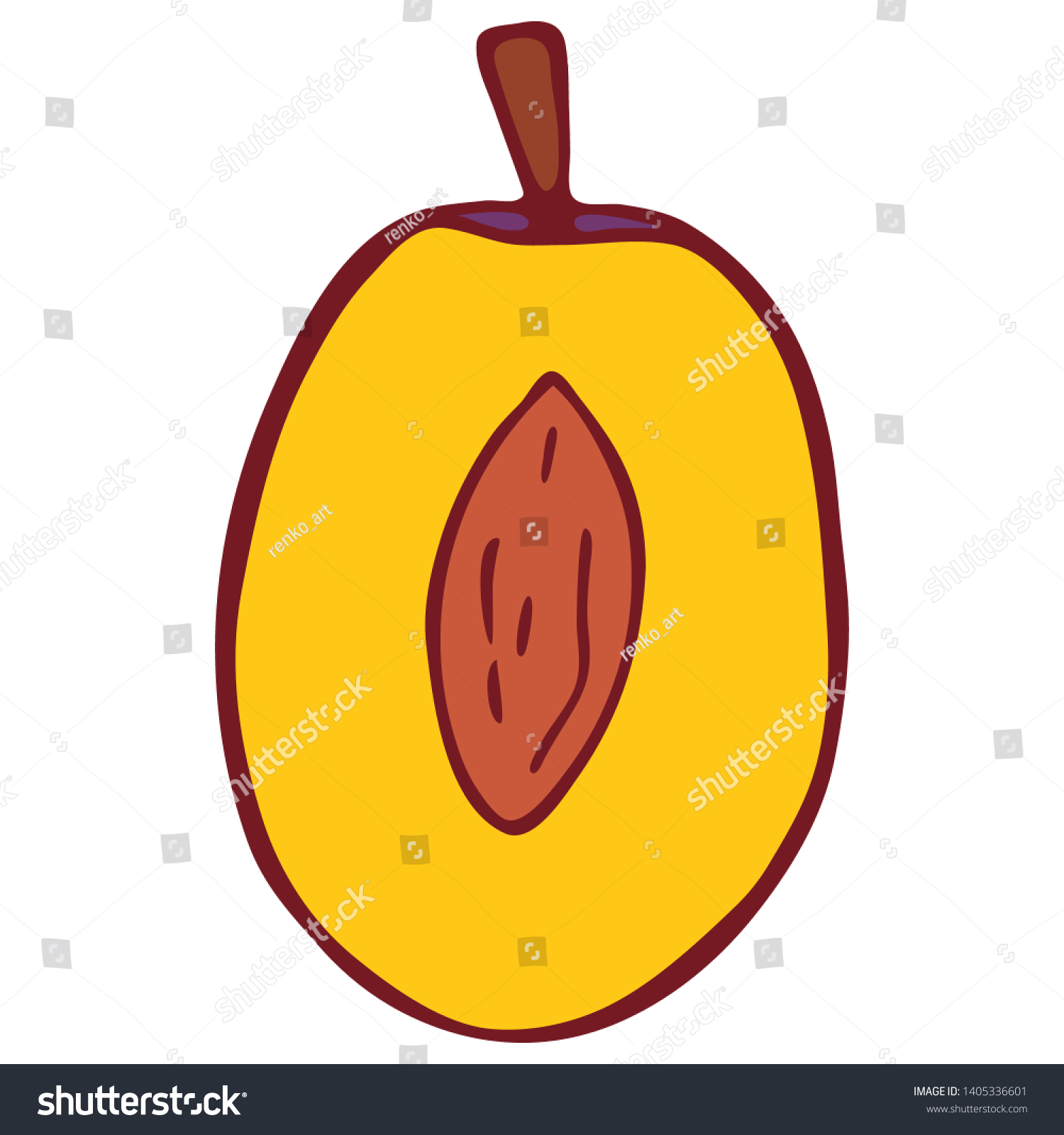 Isolated Vector Flat Plum Illustration Stock Vector (Royalty Free ...