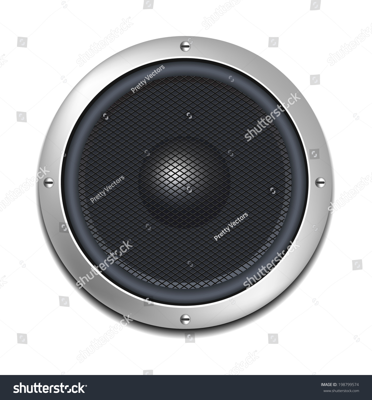 Isolated Vector Realistic Speaker Stock Vector (Royalty Free) 198799574 ...