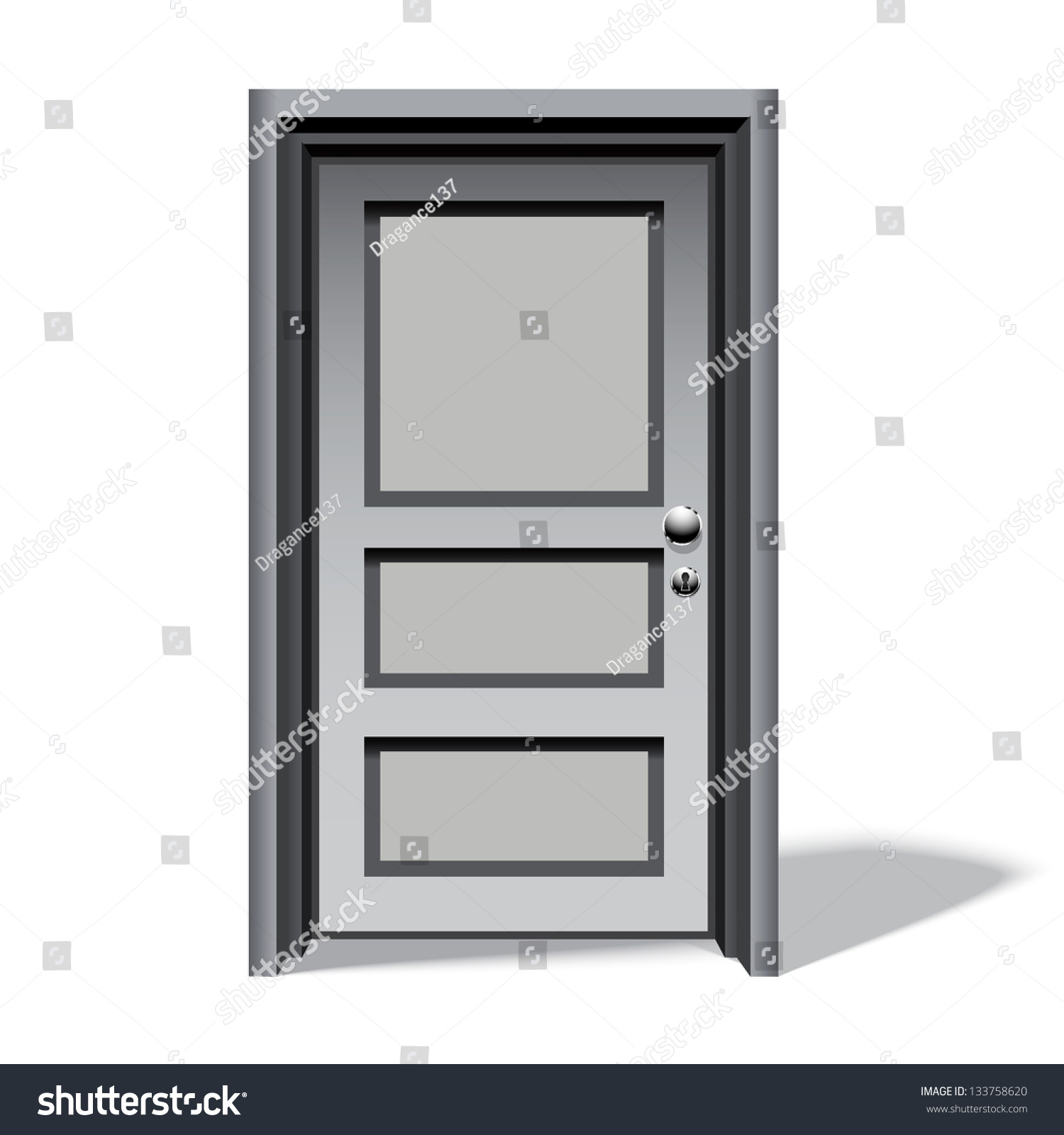 Isolated White Door Stock Vector (Royalty Free) 133758620 | Shutterstock