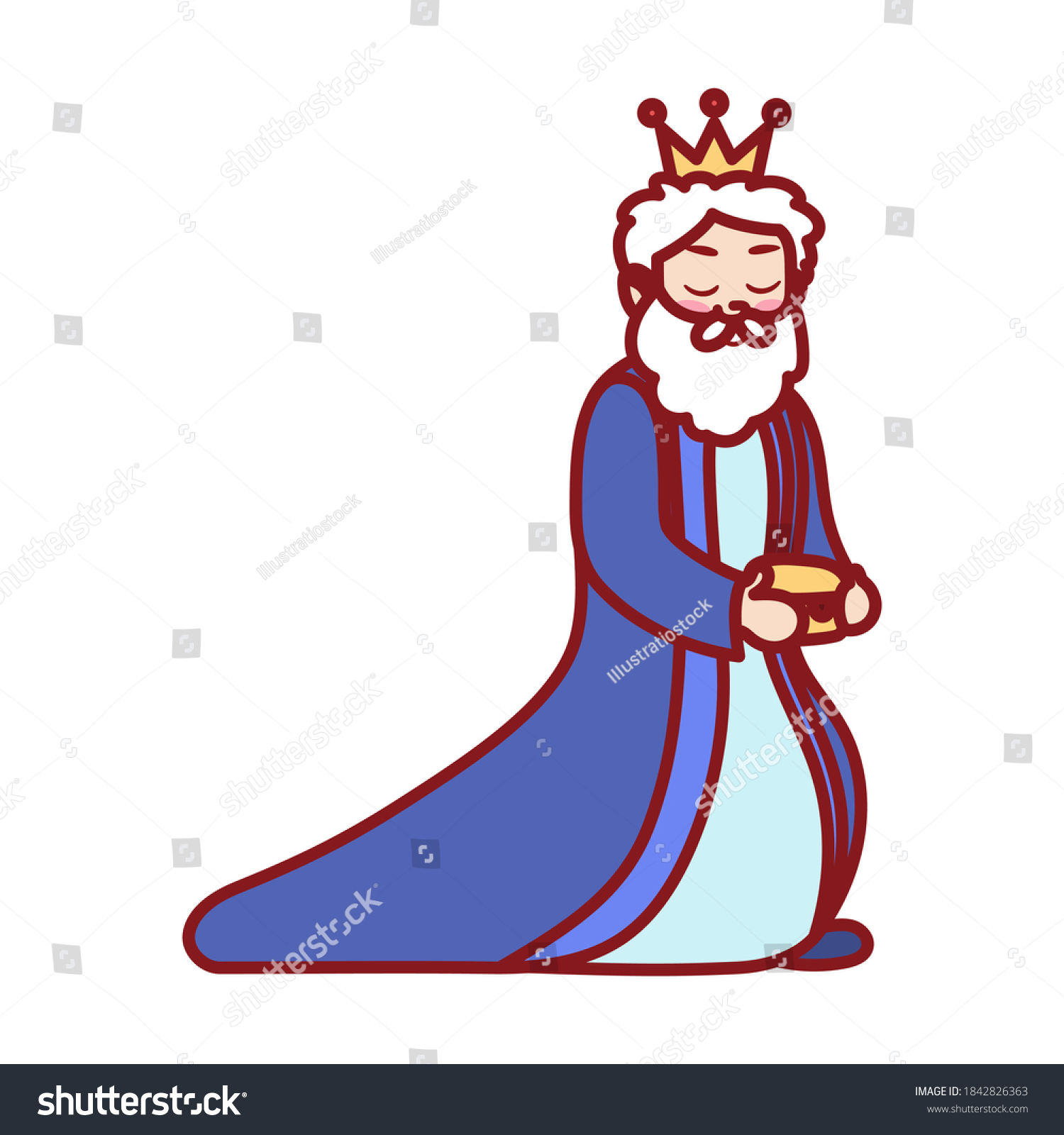 Isolated Wise Man Icon Nativity Characters Stock Vector (Royalty Free ...