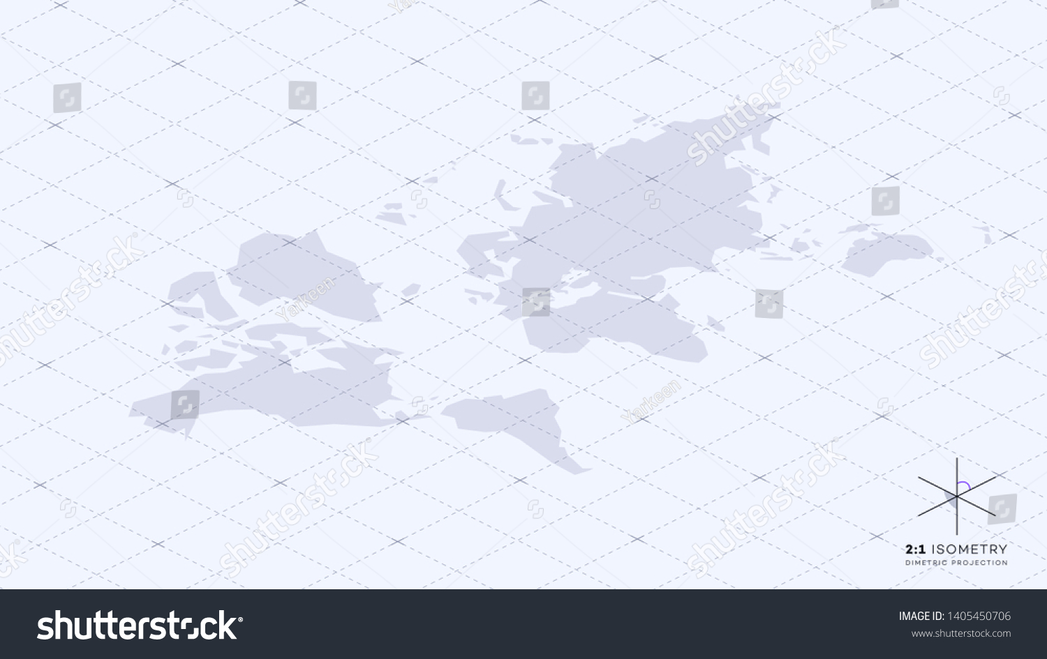 Isometric Abstract Geometric World Map Blueprint Stock Vector (Royalty ...