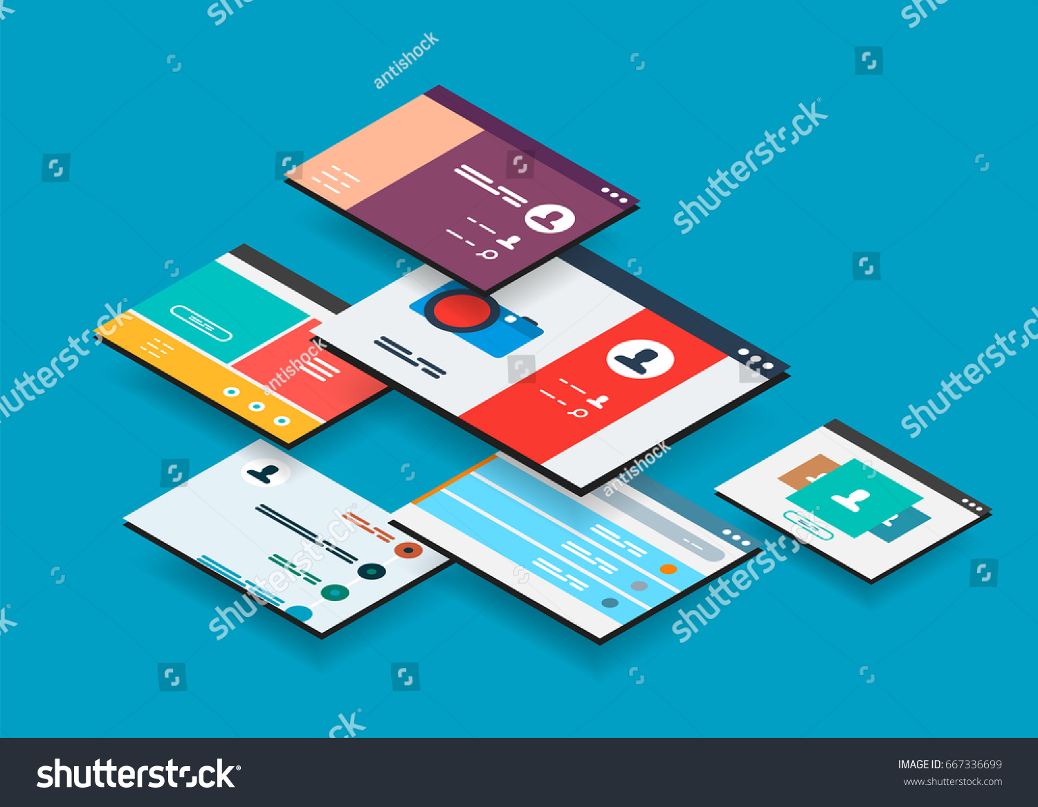 Isometric App Concept Vector Modern 3d Stock Vector (Royalty Free ...