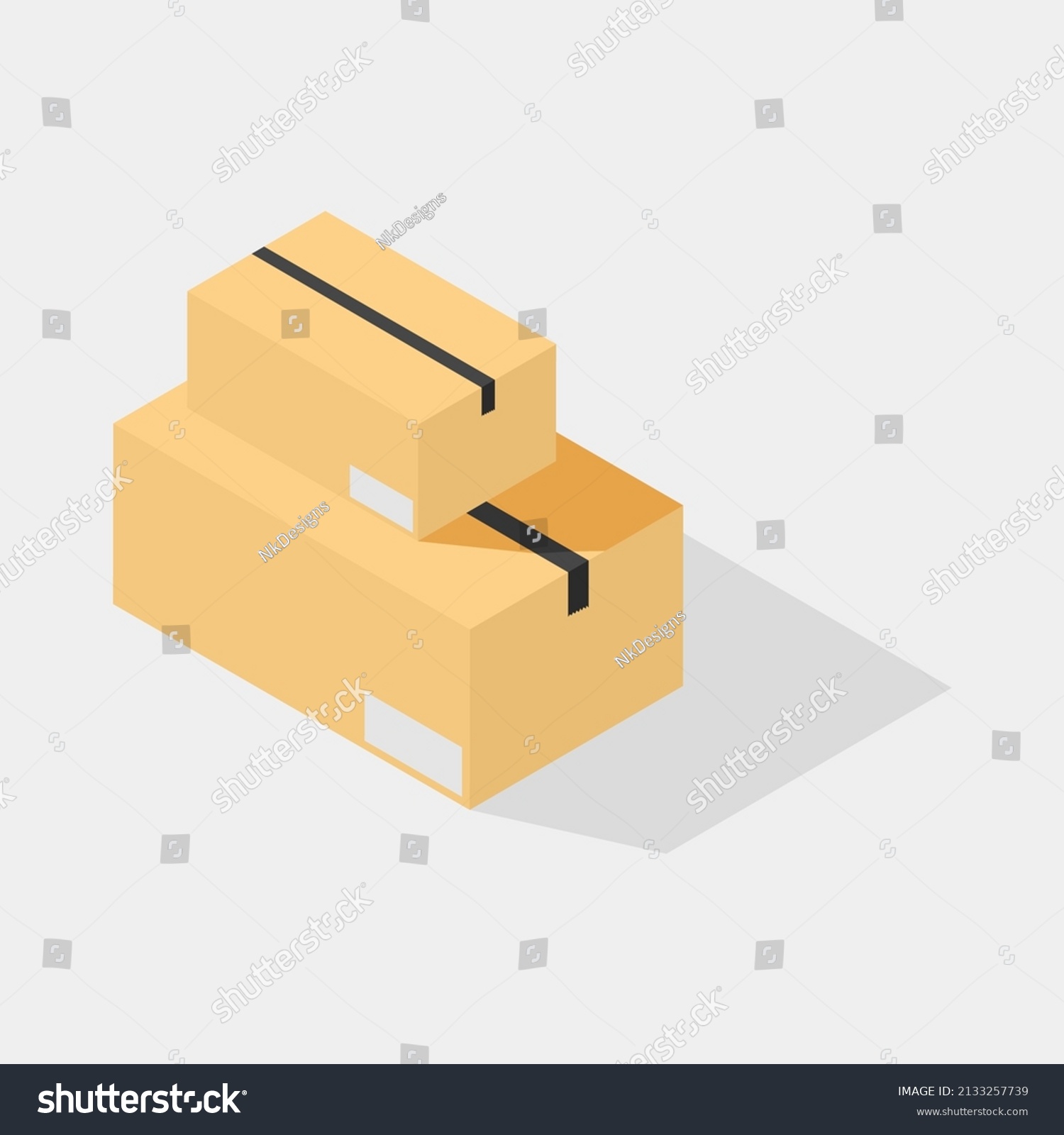 Isometric Carton Packaging Box Eps Vector Stock Vector (Royalty Free ...