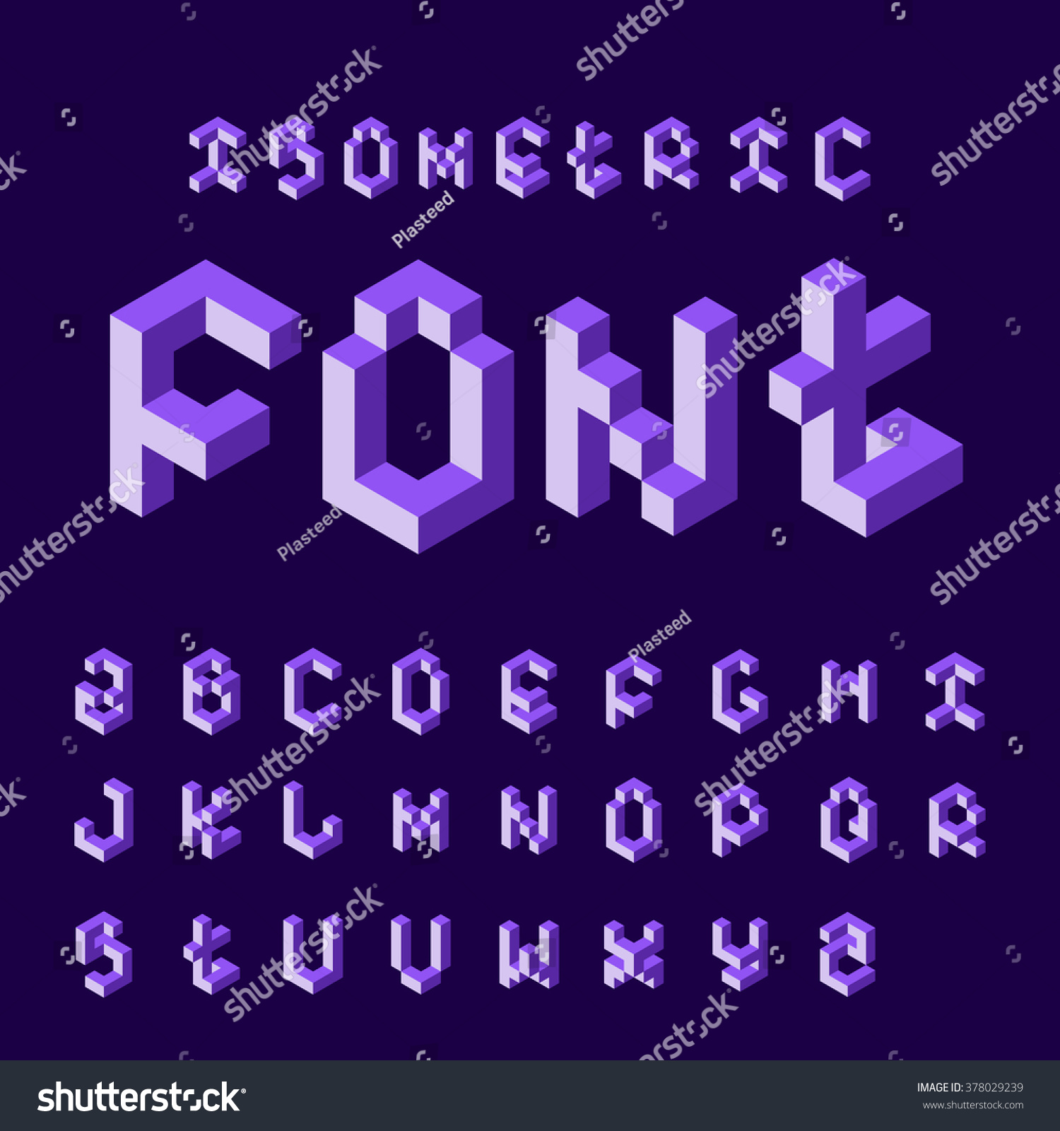 Isometric 3d Alphabet Stock Vector (Royalty Free) 378029239 | Shutterstock