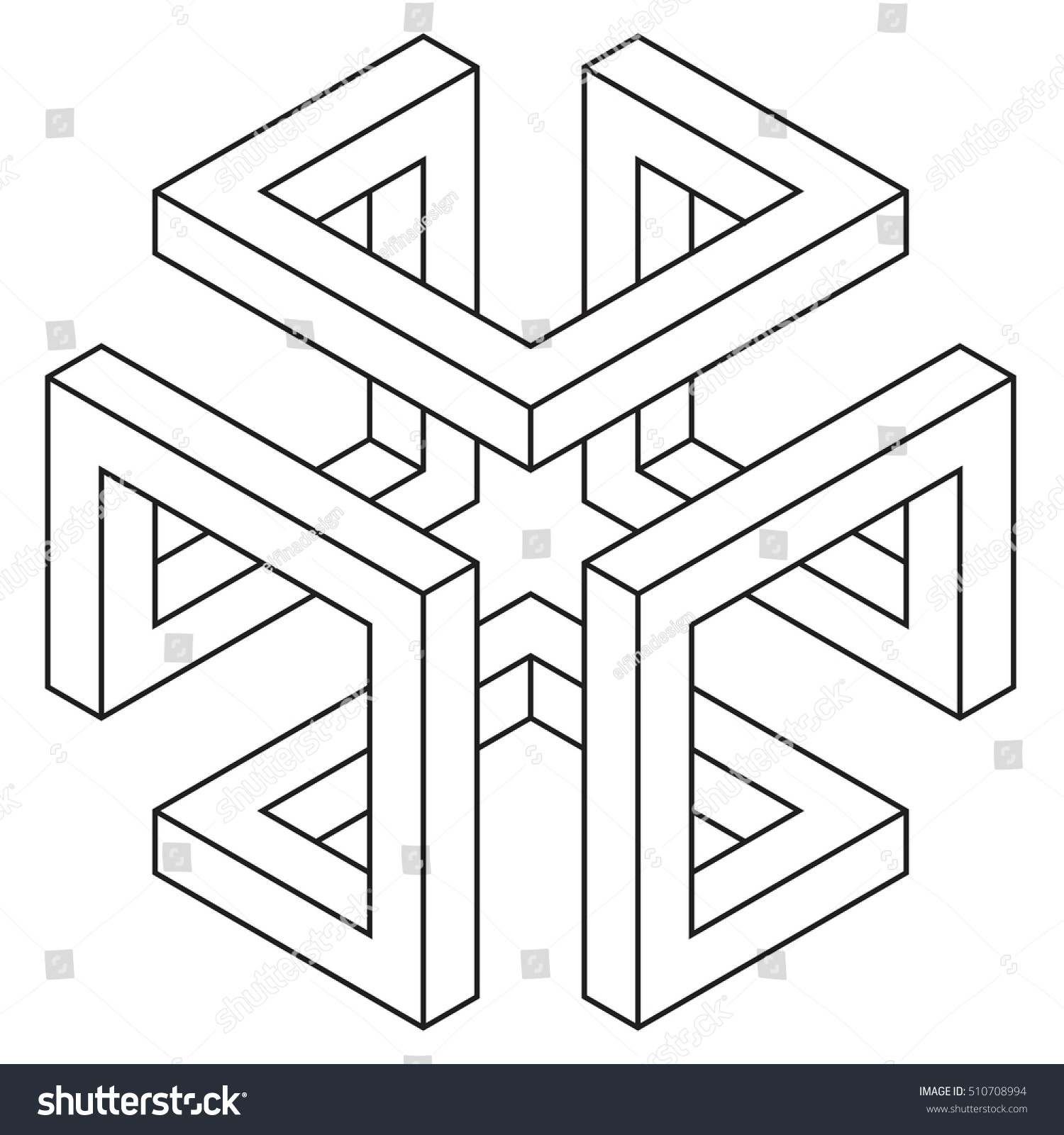 Isometric Figure Space Geometry Vector Illustration Stock Vector ...