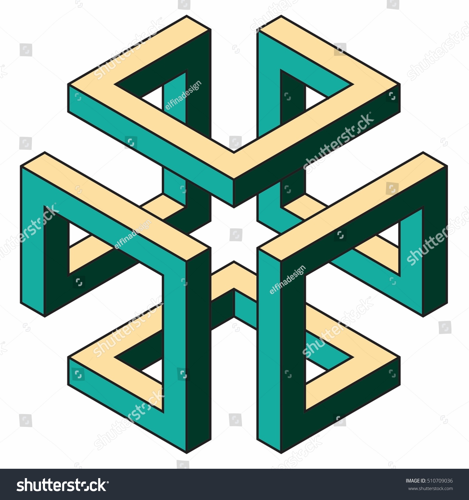Isometric Figure Space Geometry Vector Illustration: vetor stock (livre ...