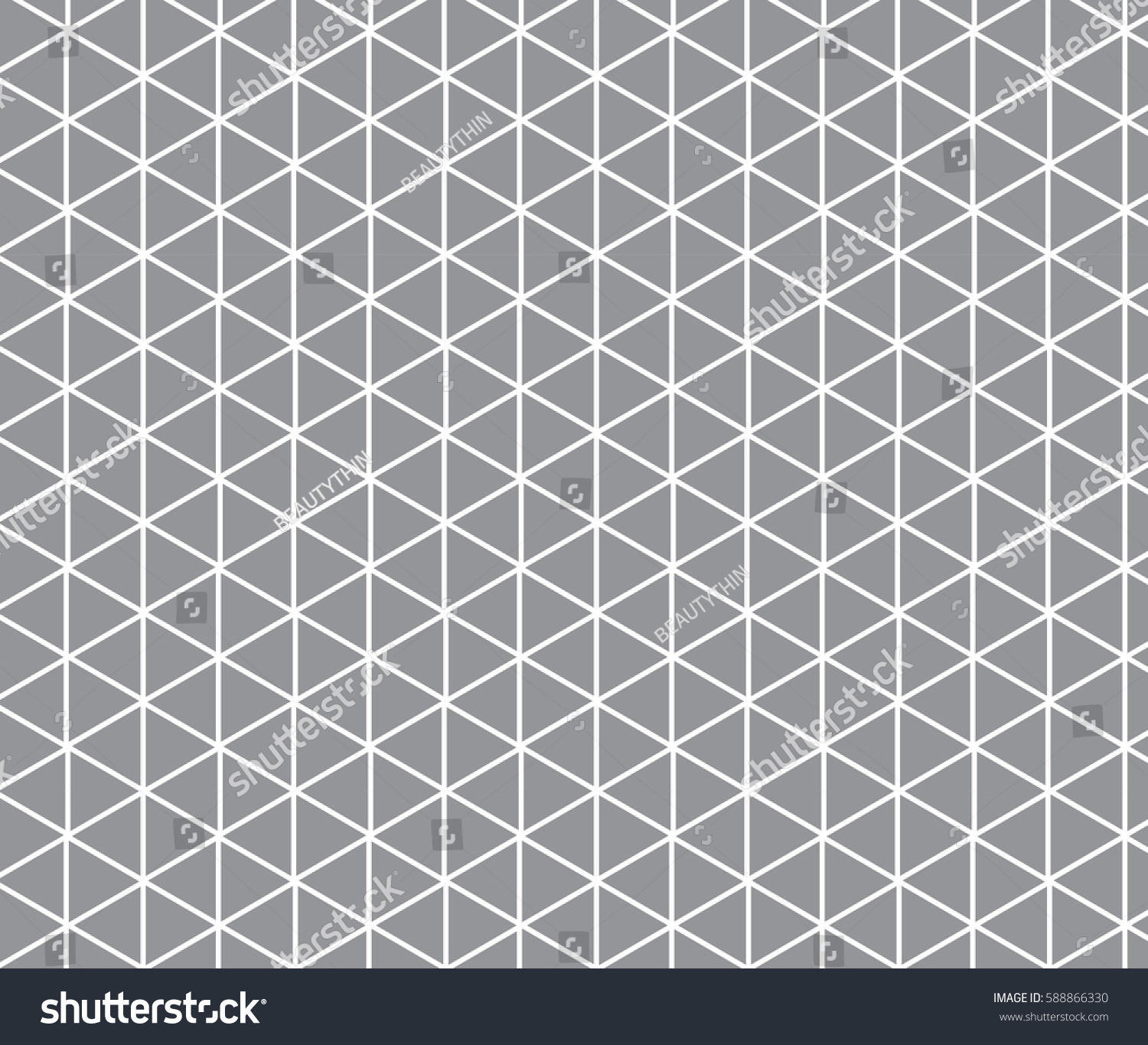 Isometric Grid Gray Triangle Line Background Stock Vector (Royalty Free ...