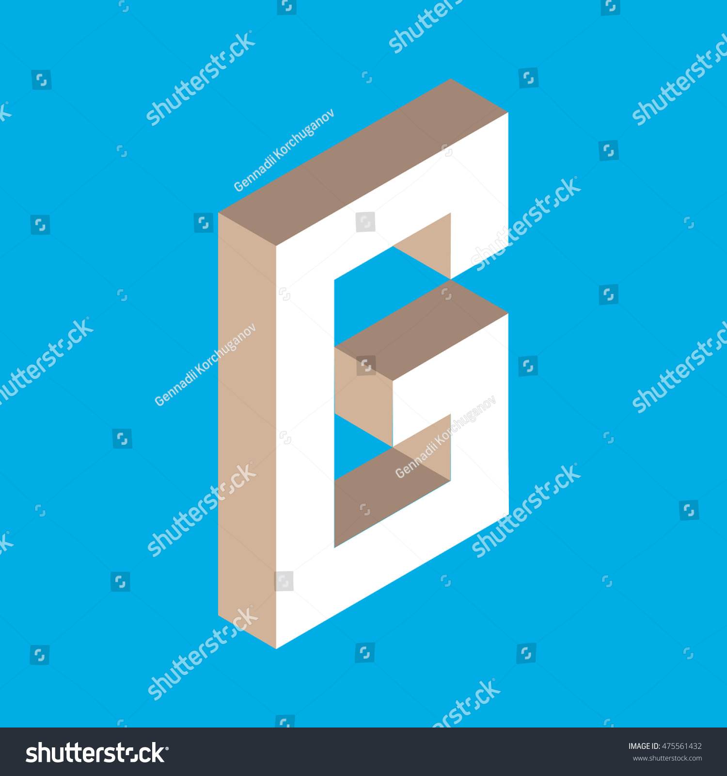 Isometric Letter G Stock Vector (Royalty Free) 475561432 | Shutterstock