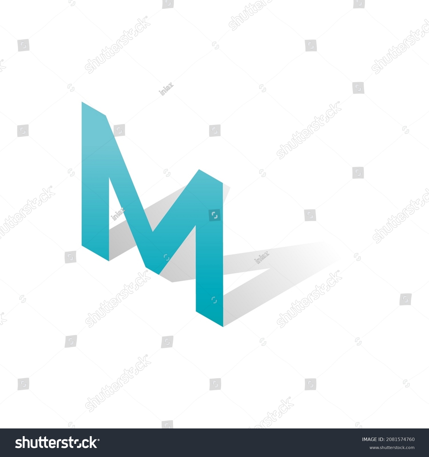Isometric M Letter Logo Vector Stock Vector (Royalty Free) 2081574760 ...