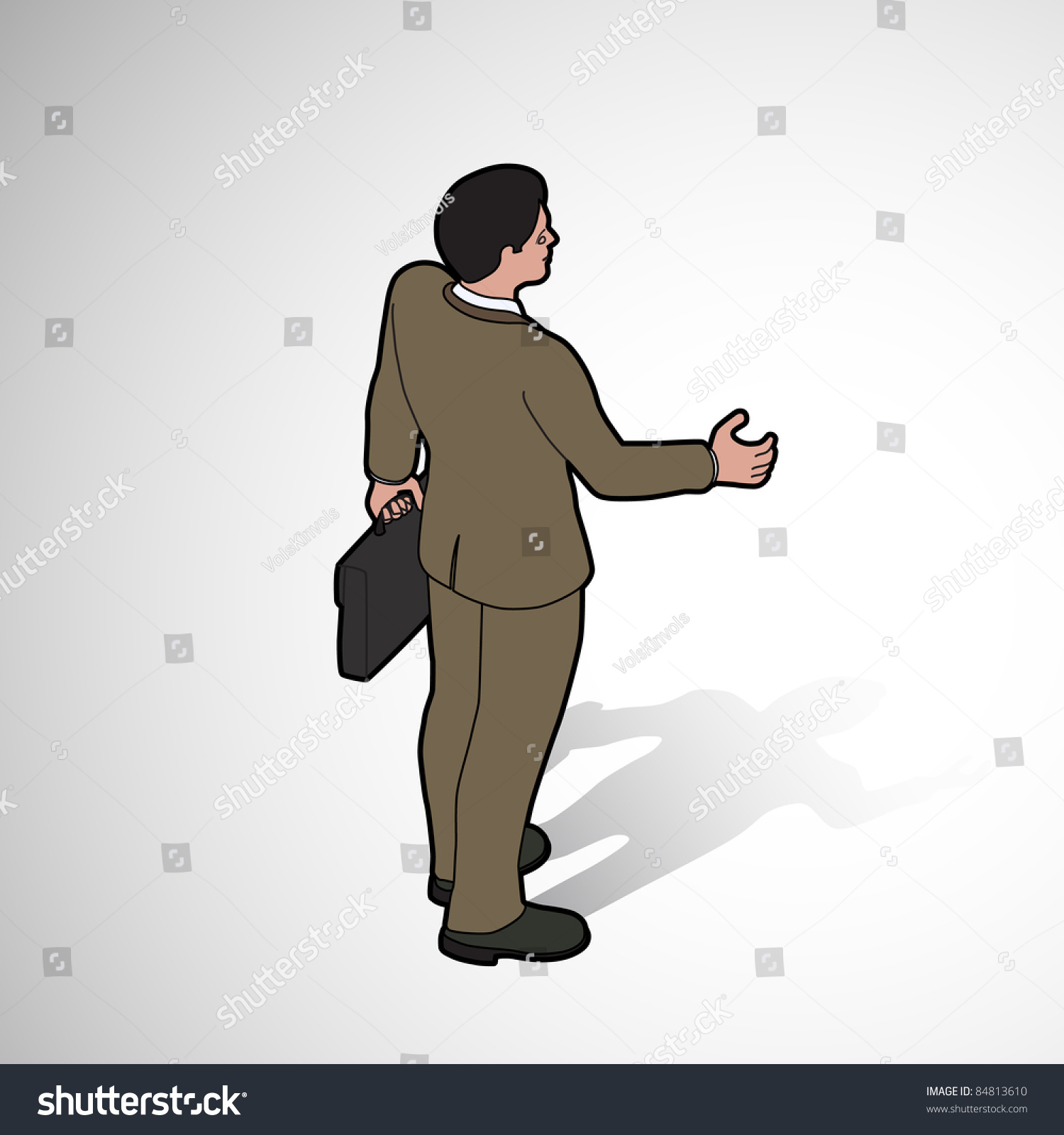 Isometric Man Shaking Hand Back Pose: เวกเตอร์สต็อก (ปลอดค่าลิขสิทธิ์ ...