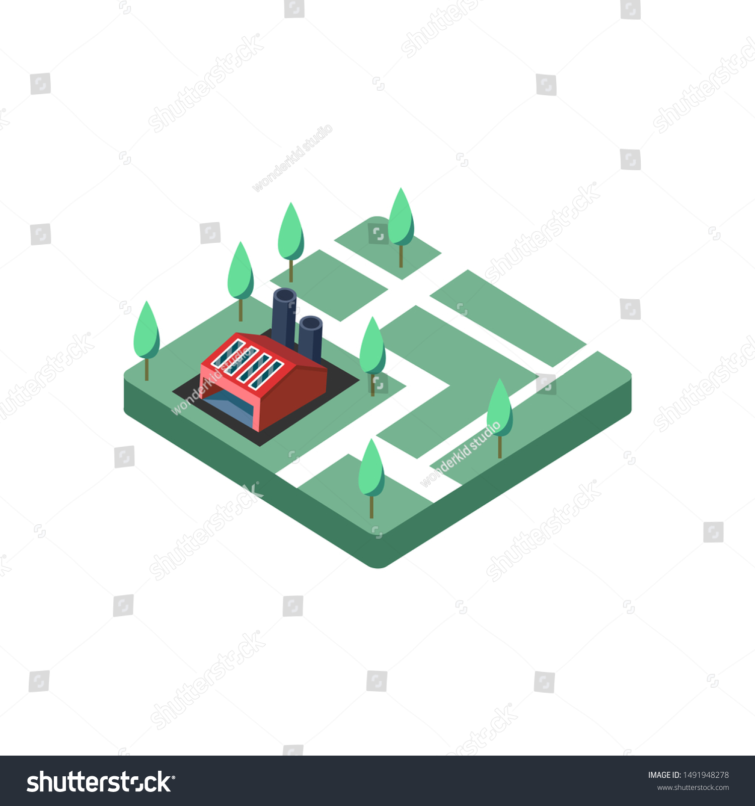 Isometric Map Illustration Your Projects: เวกเตอร์สต็อก (ปลอดค่า ...