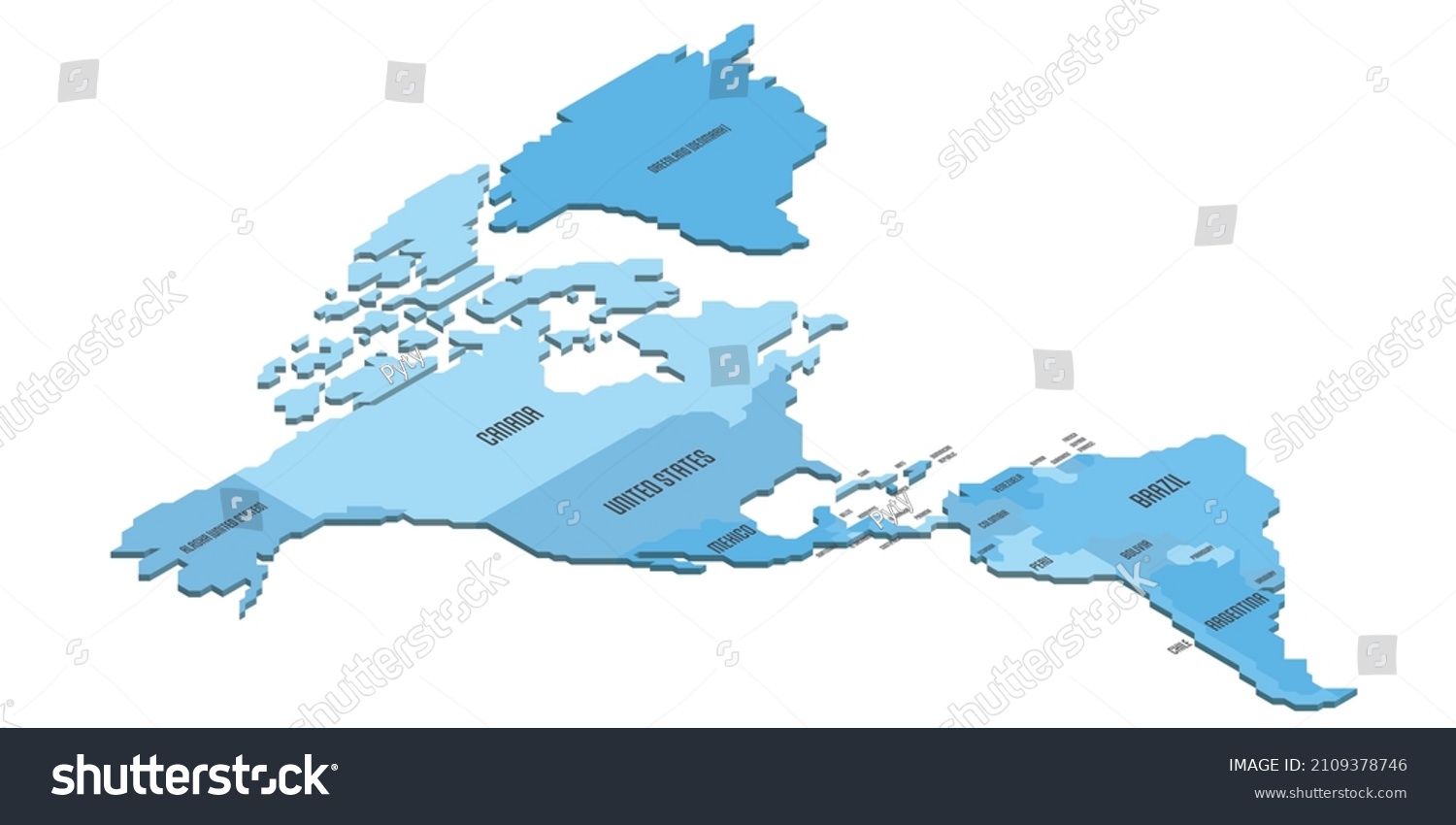 Isometric Political Map Americas Stock Vector (Royalty Free) 2109378746 Isometric Political Map Americas Stock Vector (Royalty Free) 2109378746