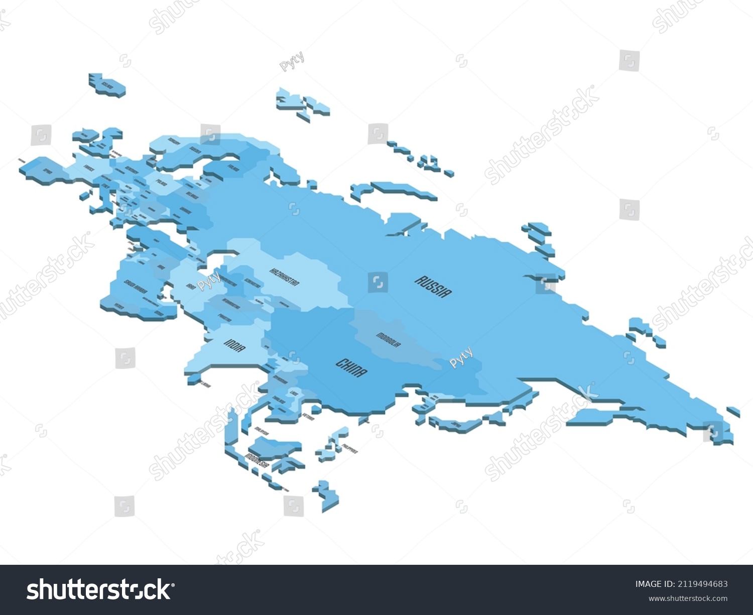 Isometric Political Map Eurasia Stock Vector (Royalty Free) 2119494683 Isometric Political Map Eurasia Stock Vector (Royalty Free) 2119494683