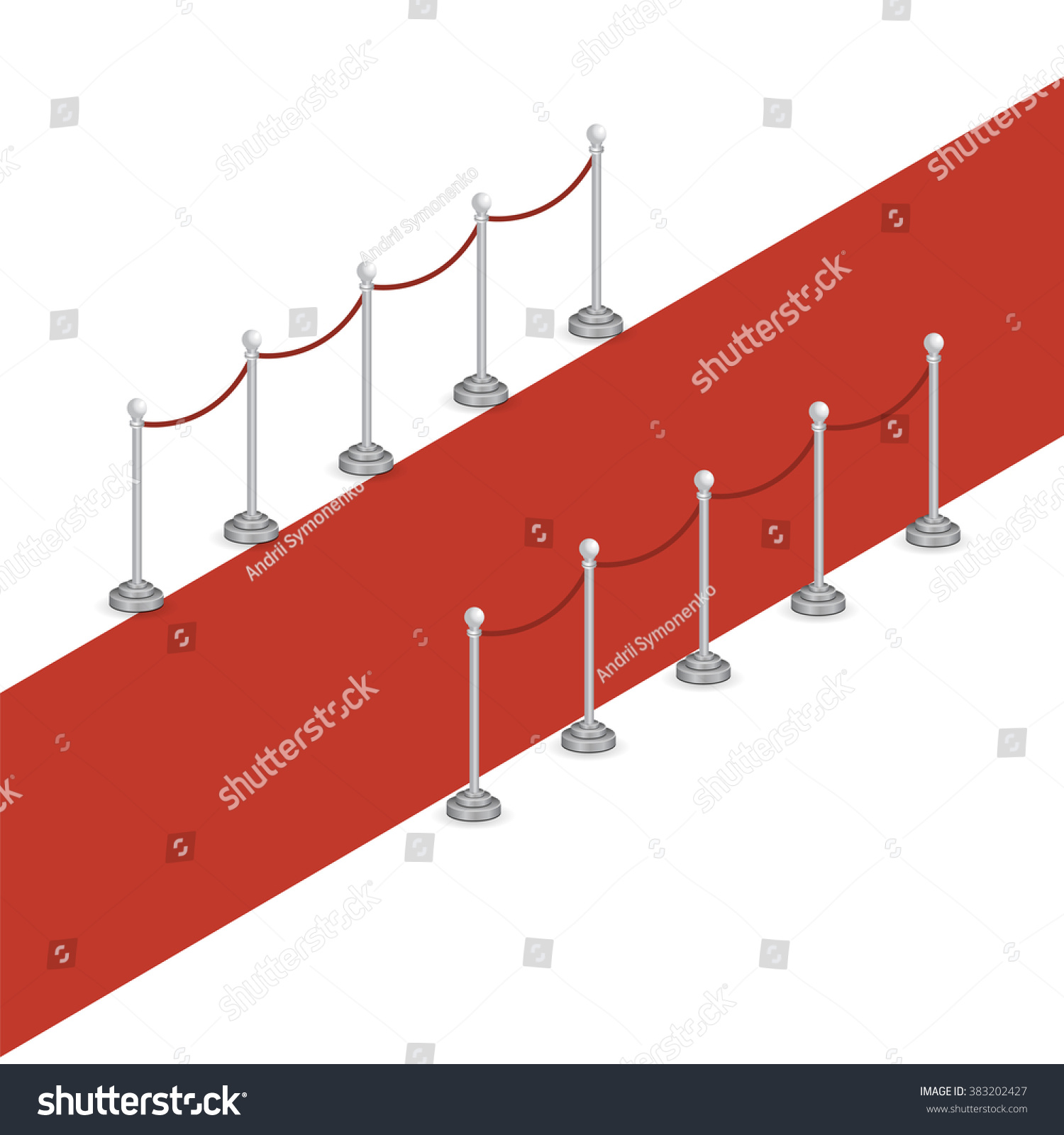 Isometric Red Carpet Stock Vector (Royalty Free) 383202427 | Shutterstock