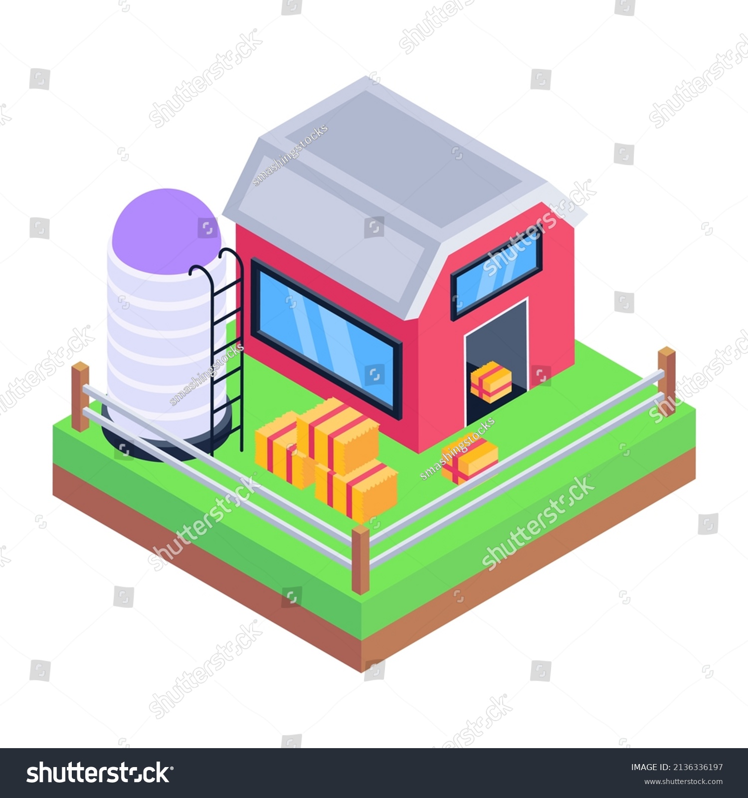 Isometric Silos Icon Editable Design Stock Vector (Royalty Free) 2136336197 | Shutterstock