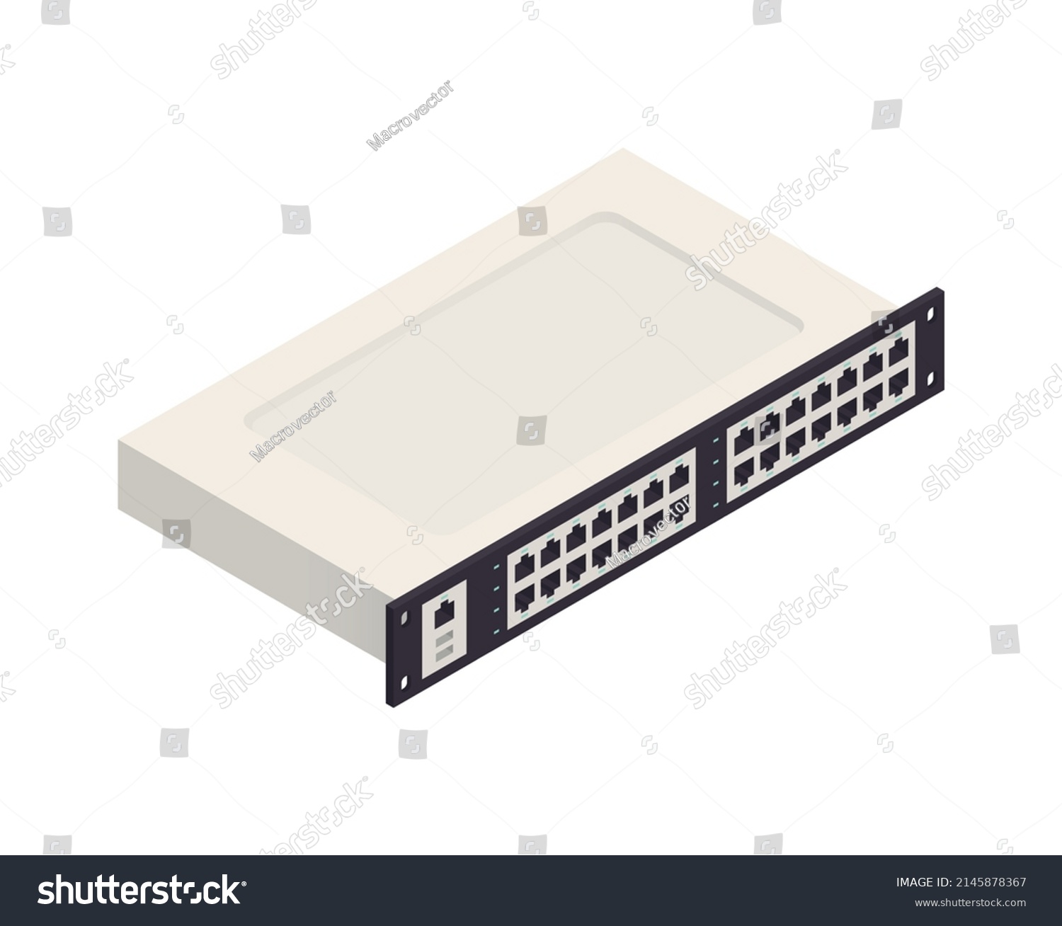 Isometric White Fast Network Switch 3d Stock Vector (Royalty Free ...
