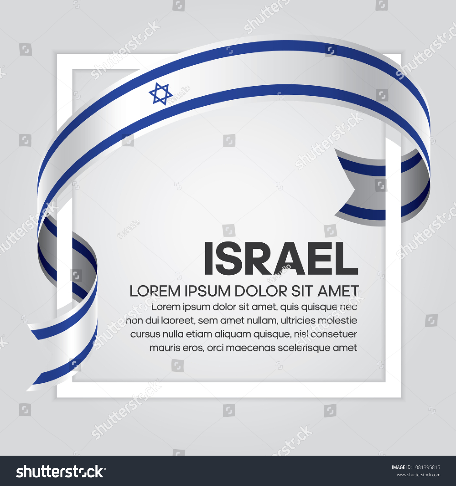 Israel Flag Background Stock Vector (Royalty Free) 1081395815 ...