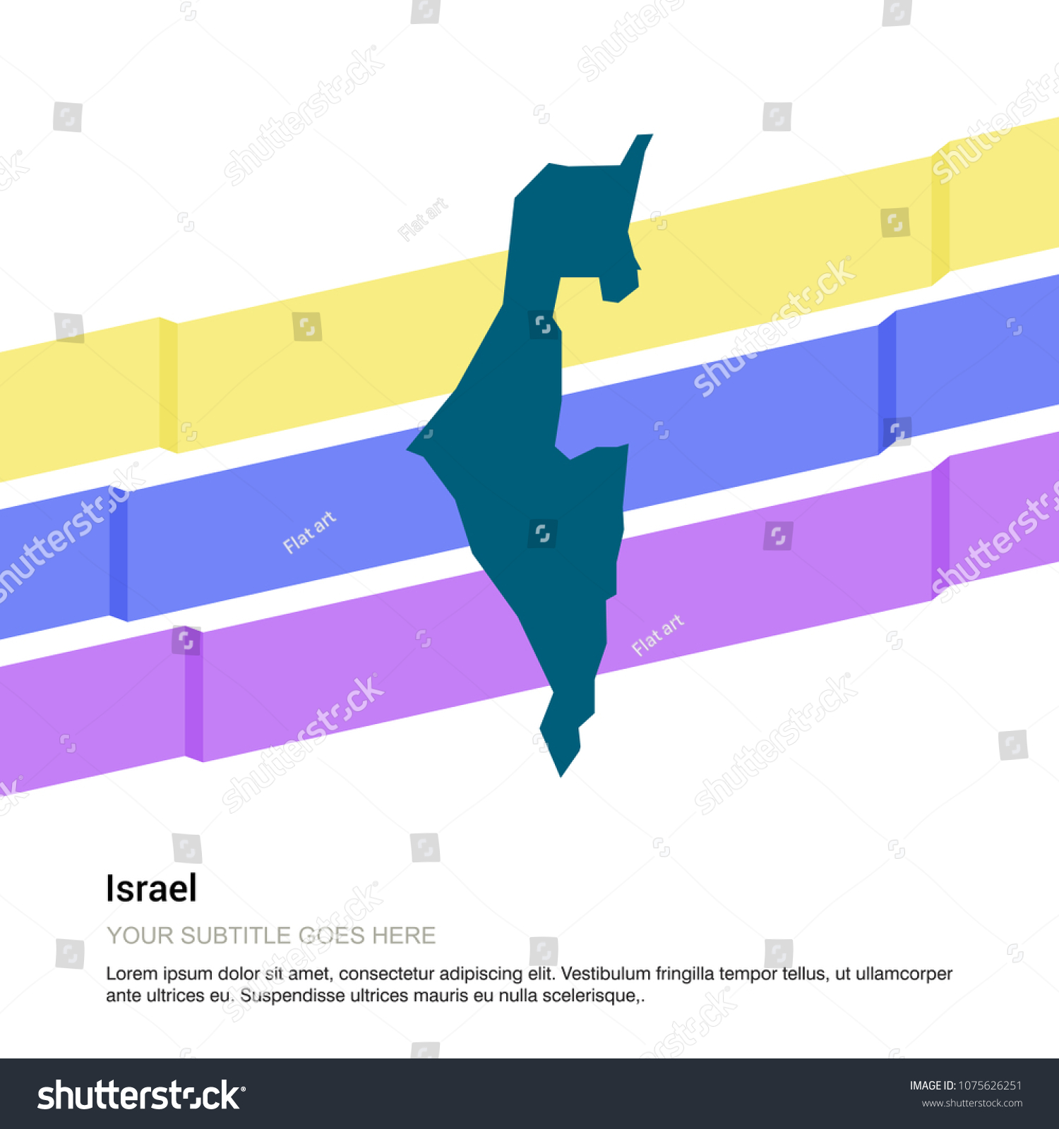 Israel Map Design White Background Vector: vector de stock (libre de ...