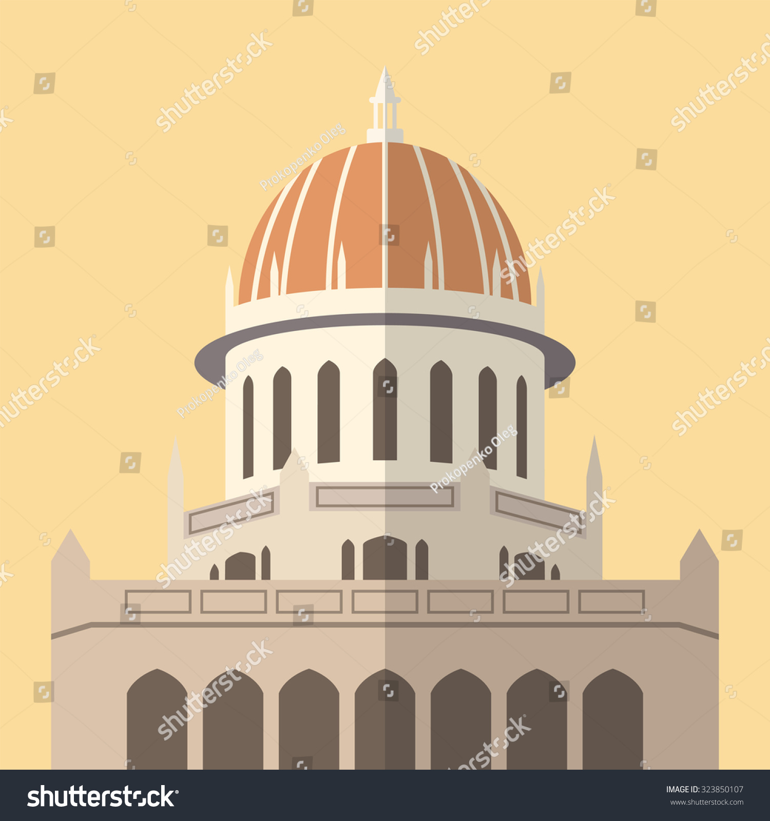 Israel Temple Vector Illustration: vector de stock (libre de regalías ...