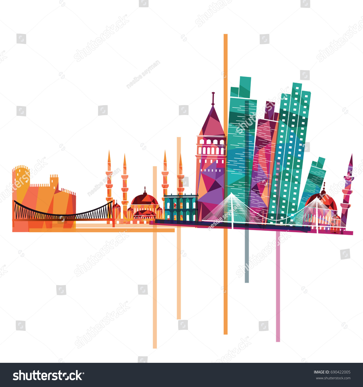 Istanbul Silhouette Stock Vector (Royalty Free) 690422005 | Shutterstock