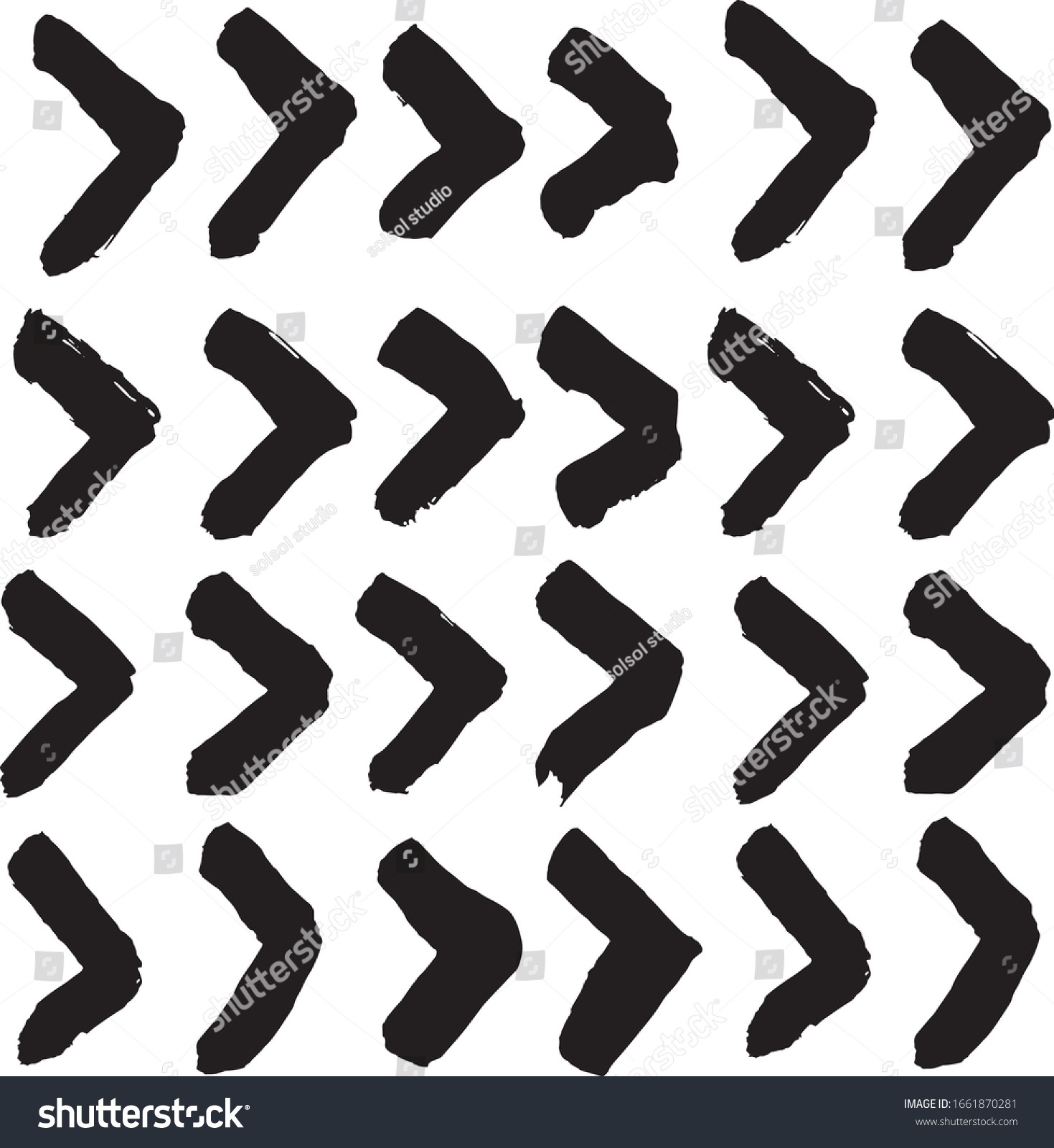 Brush Touch Pattern Drawing Using Ink Stock Vector (Royalty Free ...